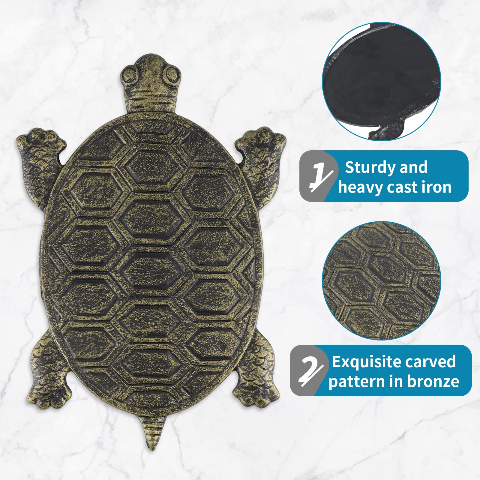 Snapklik.com : MDLUU Turtle Stepping Stone, Cast Iron Flagstone ...