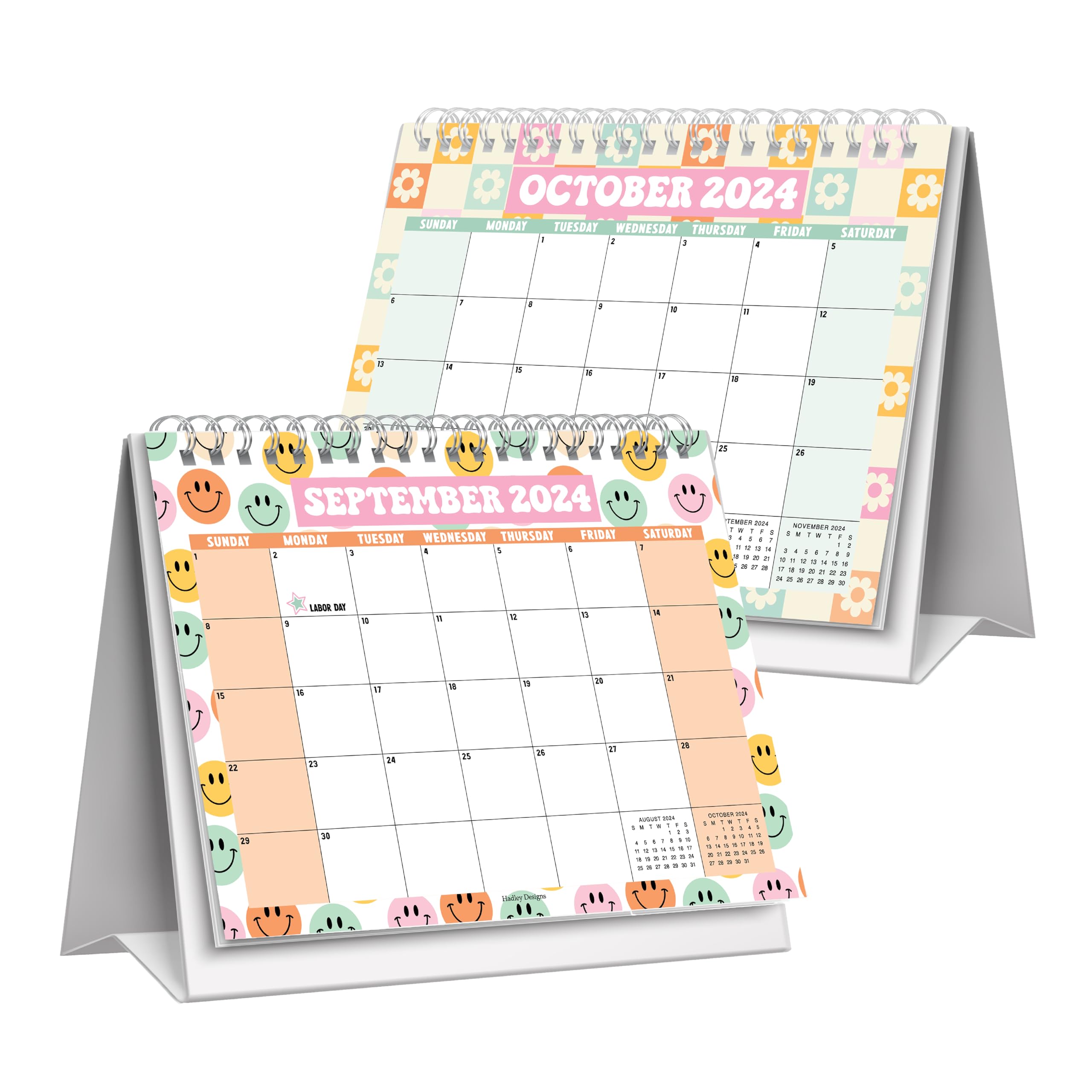 Snapklik.com : Retro Small Desk Calendar 2024 Standing Flip - Desktop ...