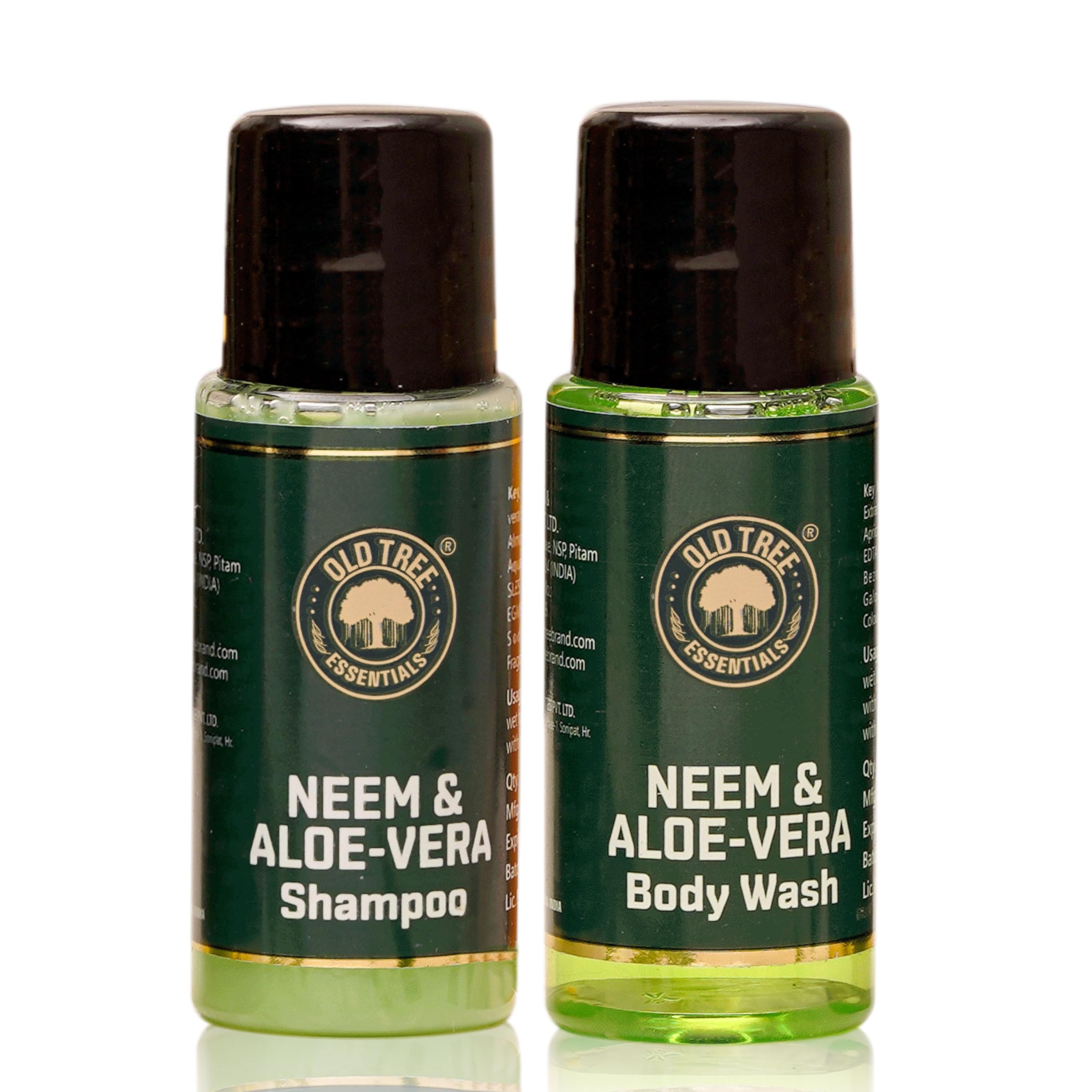 Buy Old Tree Aloe-Neem Bath Gel and Shampoo Combo 20ml Each - (Set of ...