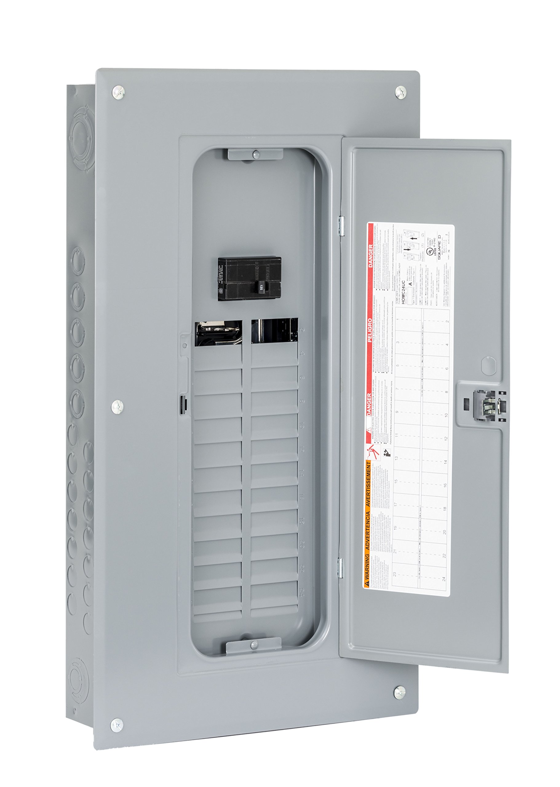Square D - HOM2448M100PC Homeline 100-Amp 24-Space 48-Circuit Indoor ...