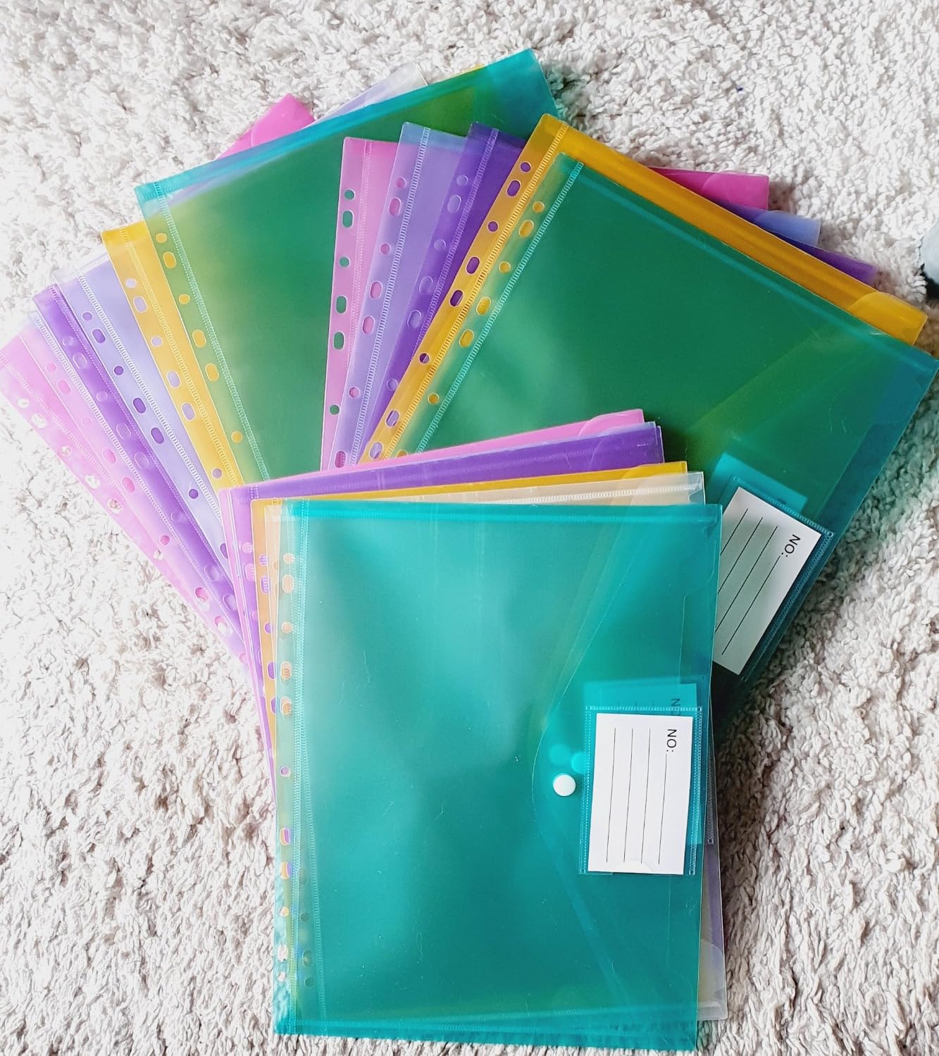 Binggunyo Pochette Plastique a4, Lot de 18 Enveloppe A4 Plastique, 6 ...