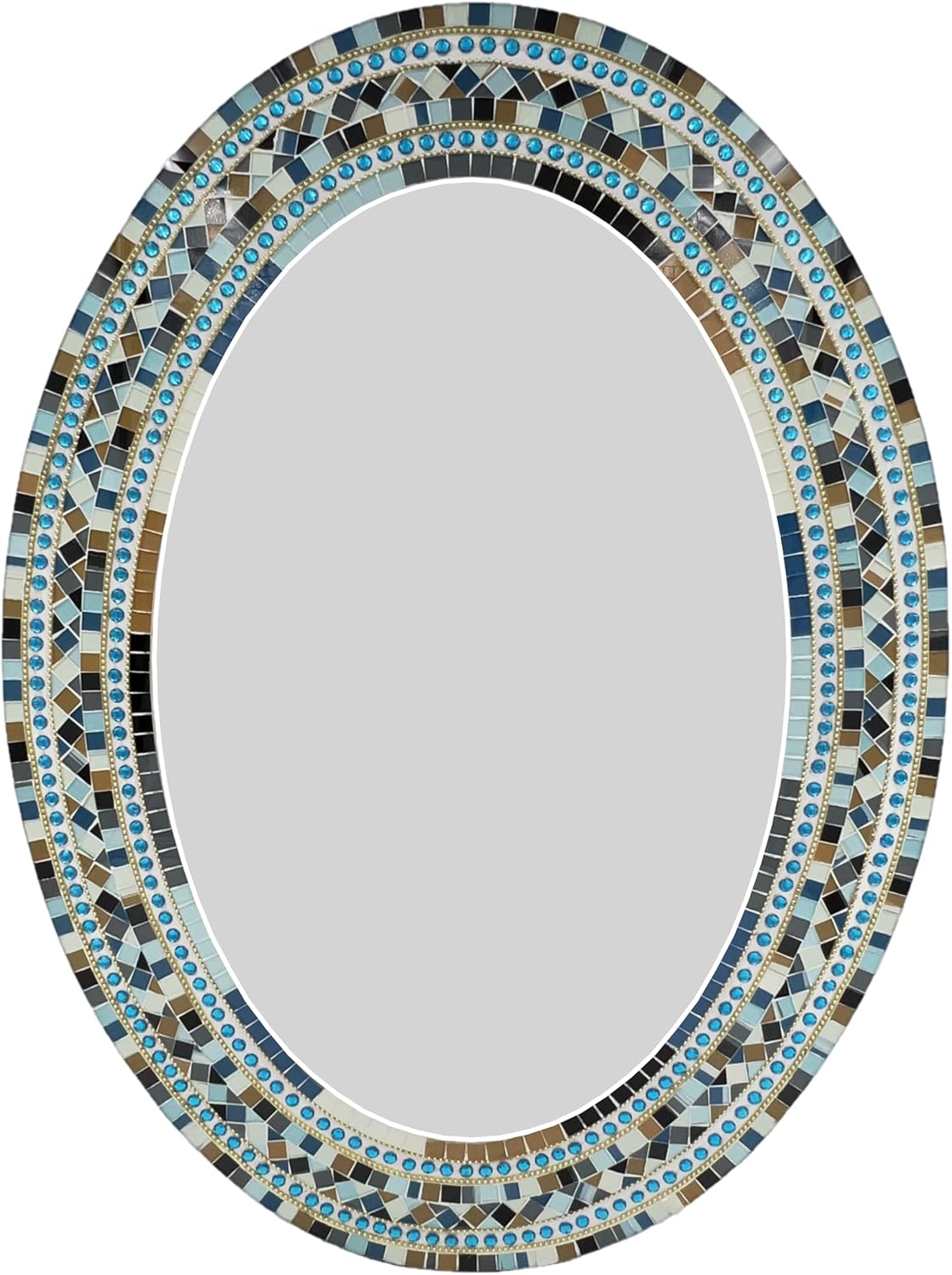 Amazon.com: Zorigs Mosaic Mirror - Handcrafted Wall Art, Light Brown ...