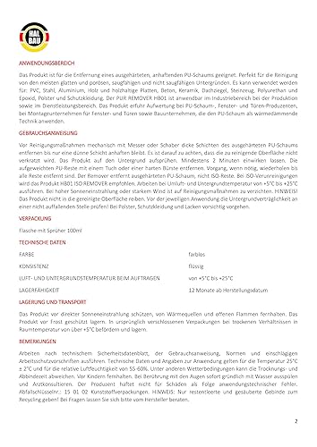 Dissolvant de mousse en polyuréthane séché, 1 x 100 ml : Amazon.fr ...