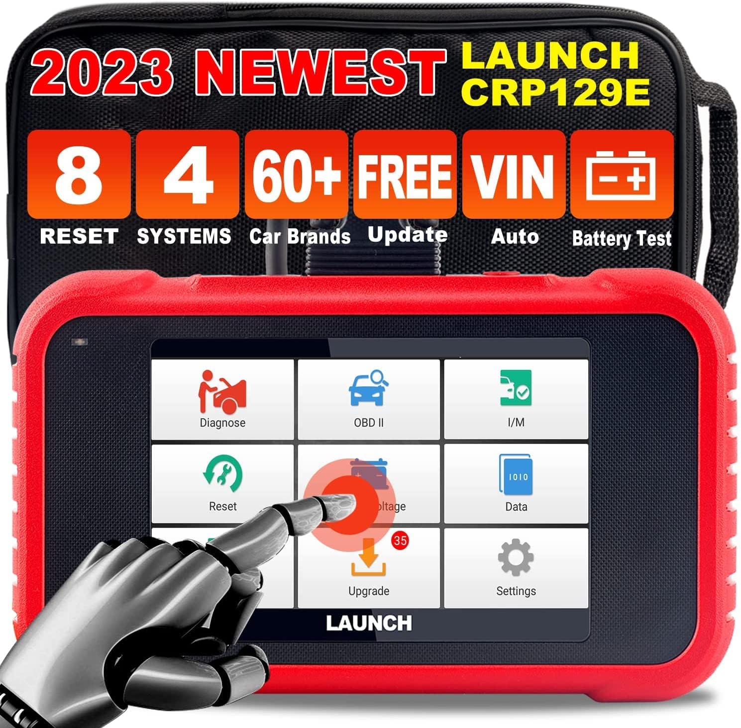 LAUNCH CRP129E OBD2 Car Diagnostic Tool Code Reader EOBD Tester for ABS ...