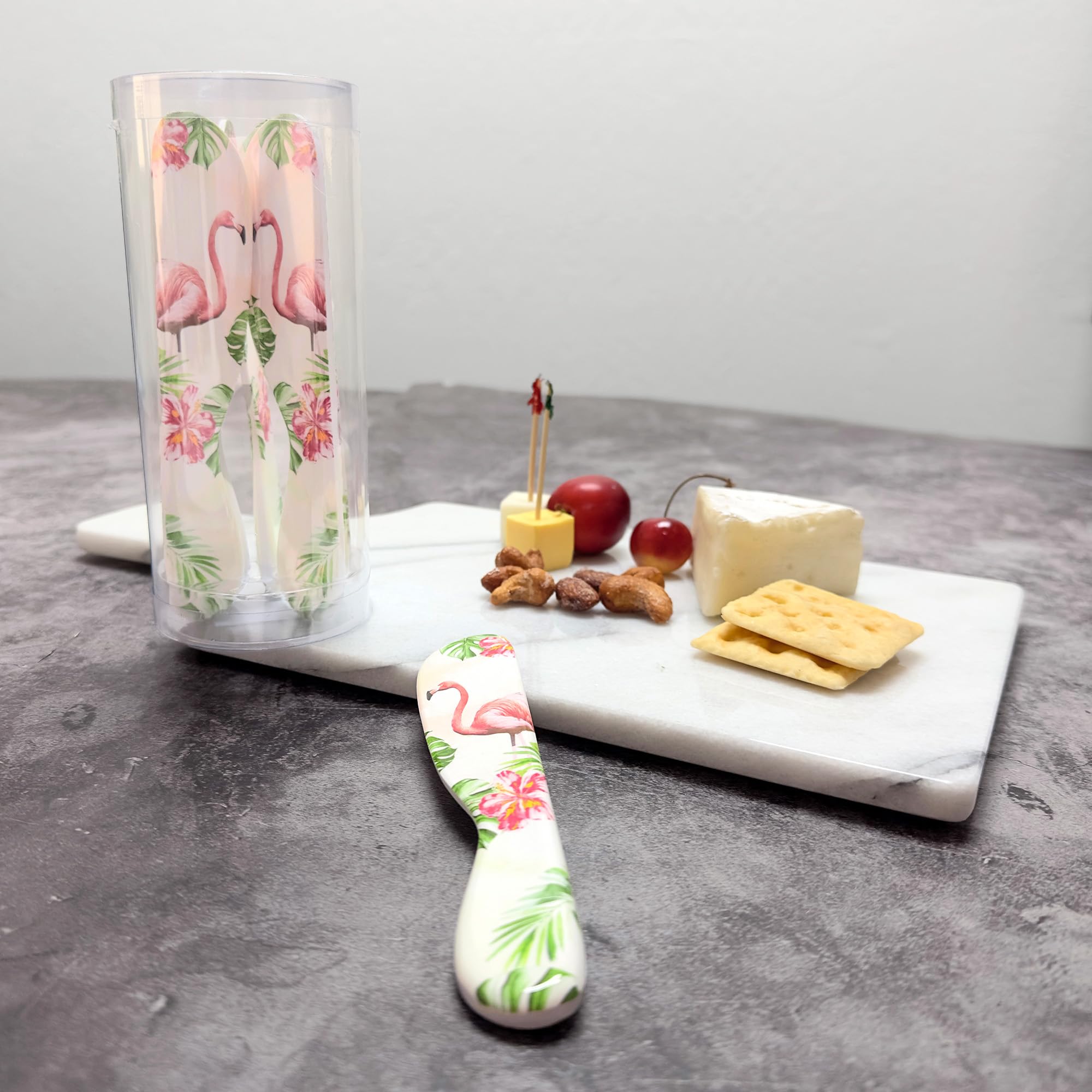 Snapklik.com : ware Flamingo Cheese Spreader Set, Melamine Multipurpose ...
