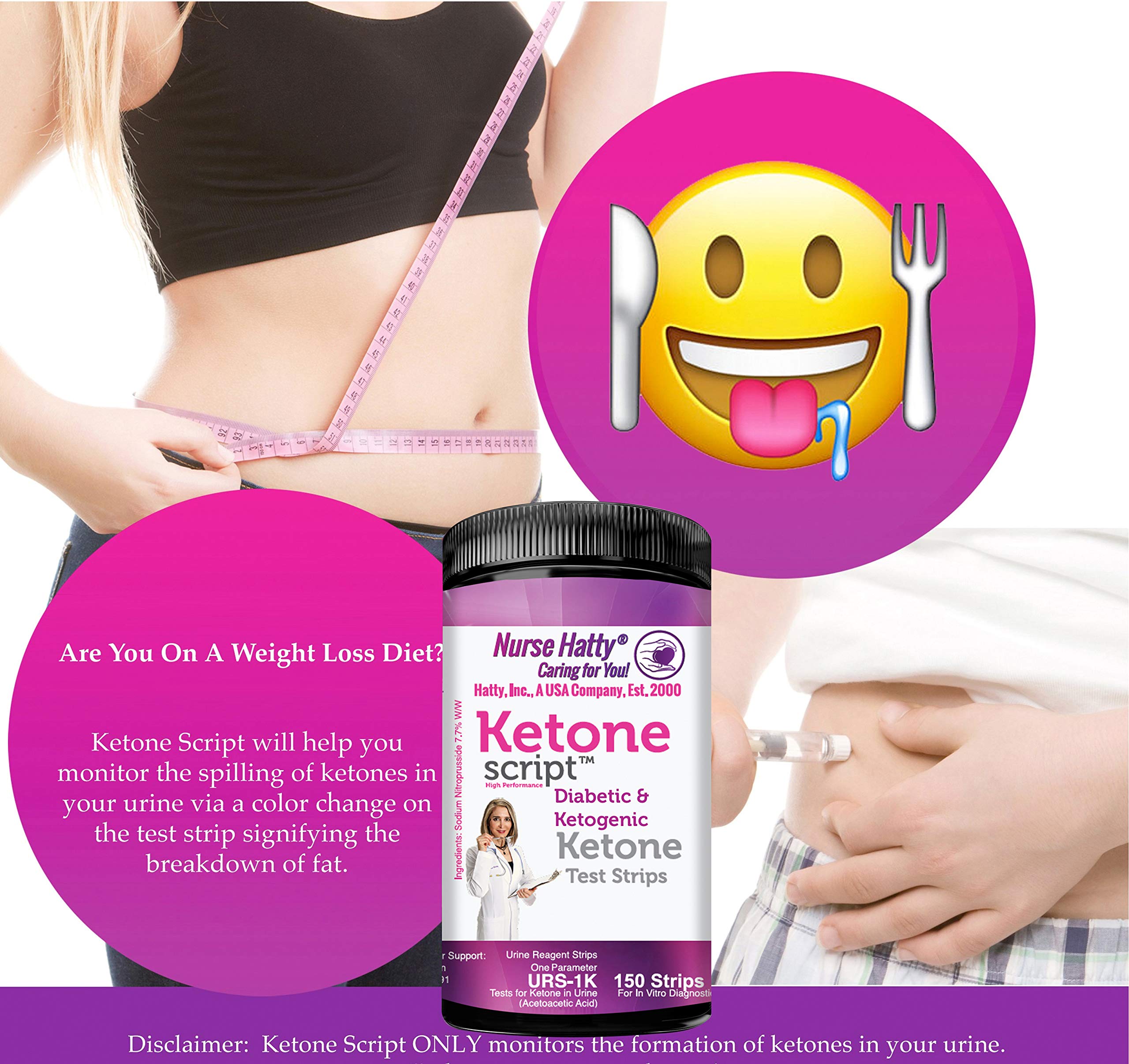 Snapklik.com : Nurse Hatty - Diabetic & Ketogenic Keto Strips Fresh USA-Made High-Performance ...