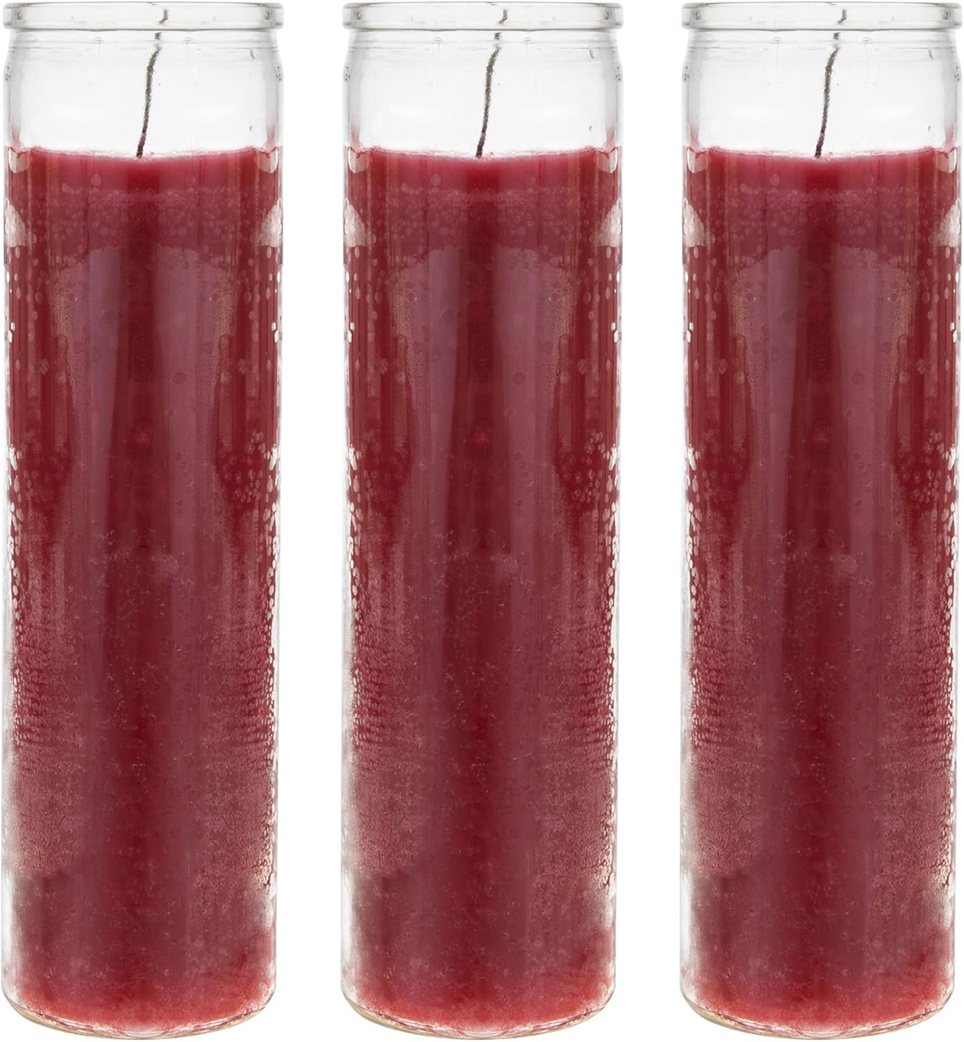 Amazon.com: Mega Candles 3 pcs Unscented Red 7 Day Devotional Prayer ...