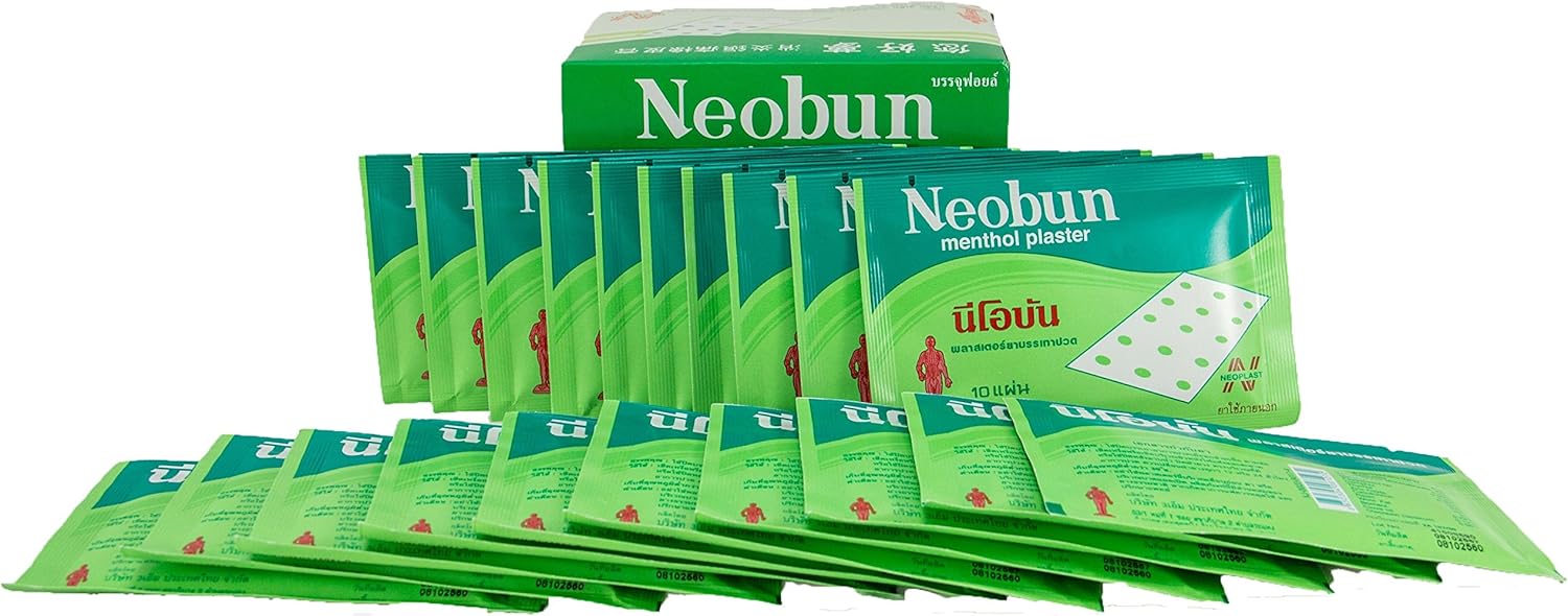 Amazon.com: Neobun Menthol Plaster Relief Back Body Joint Muscle Pain ...