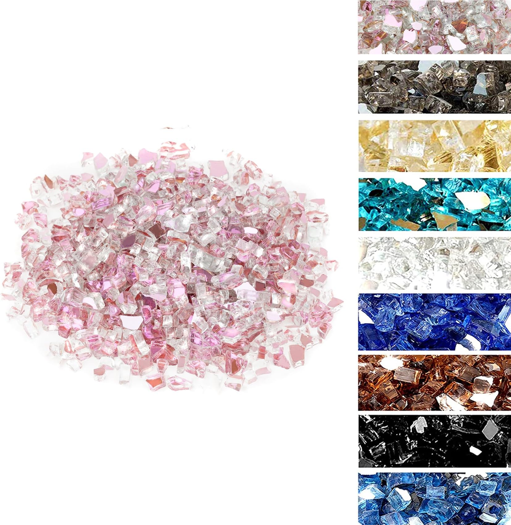 Amazon.com: Real Flame Blue Reflective Fire Glass Filler for Indoor ...