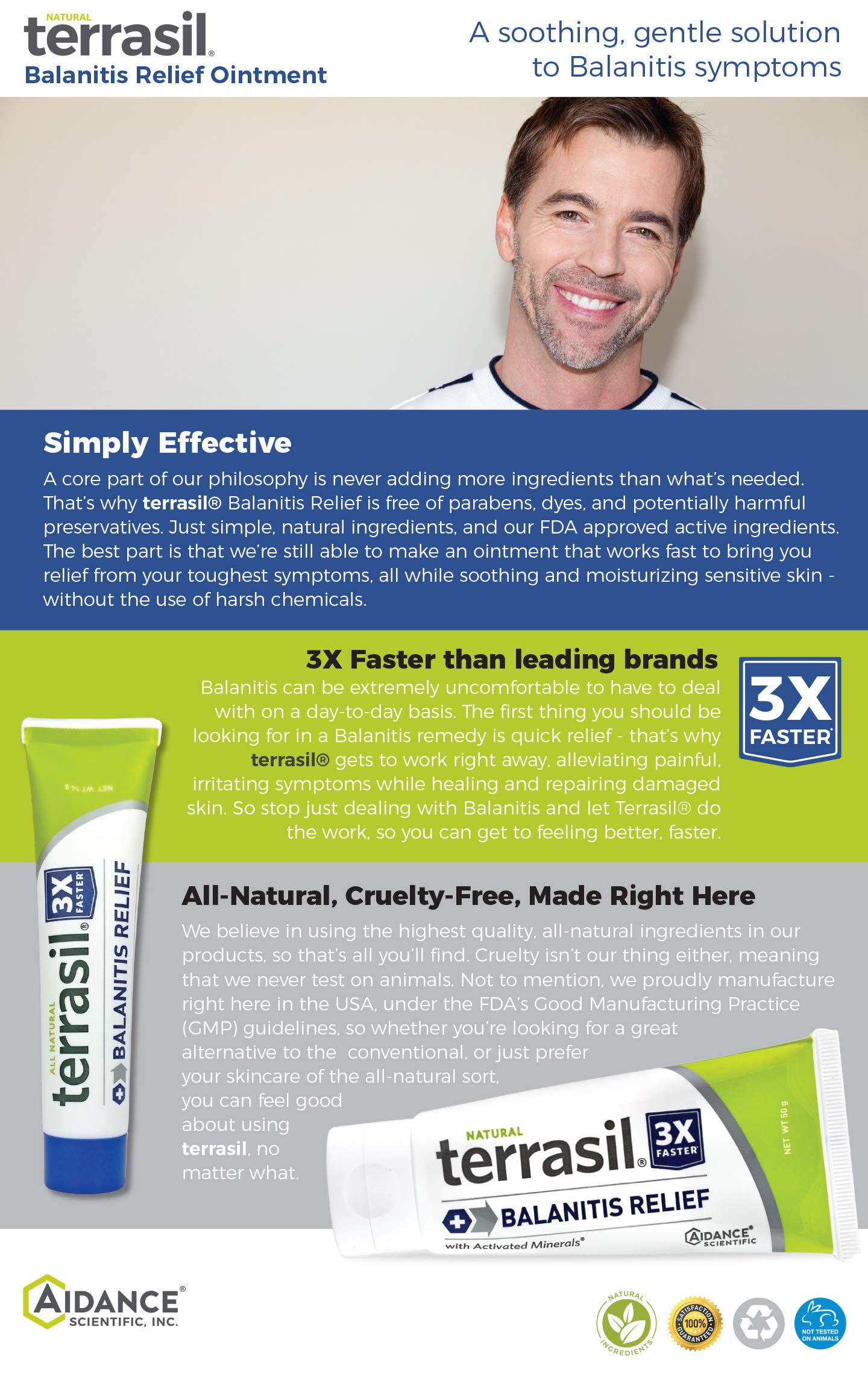 Terrasil Balanitis Relief - Patented All-Natural, Gentle, Soothing Skin ...