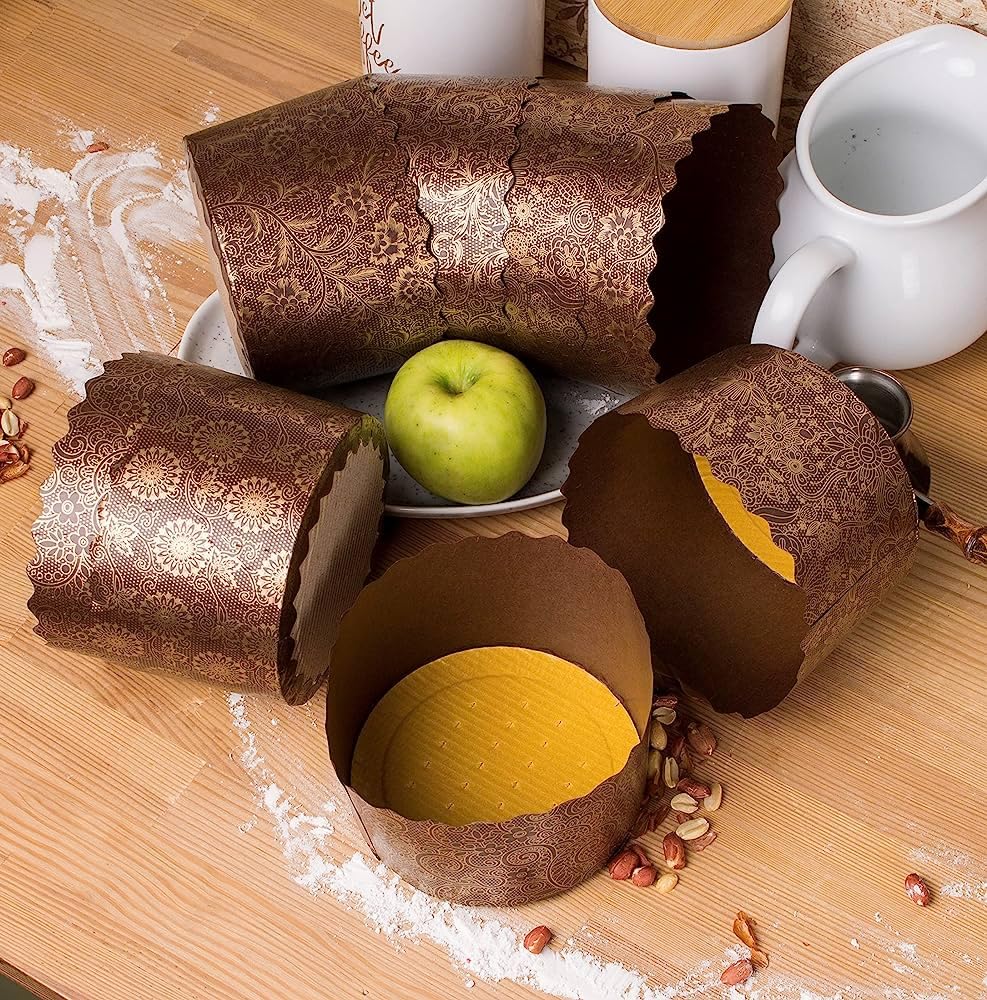 Amazon.com: 12 oz Panettone Paper Mold | 12 Pack | Easter Bread Paper ...