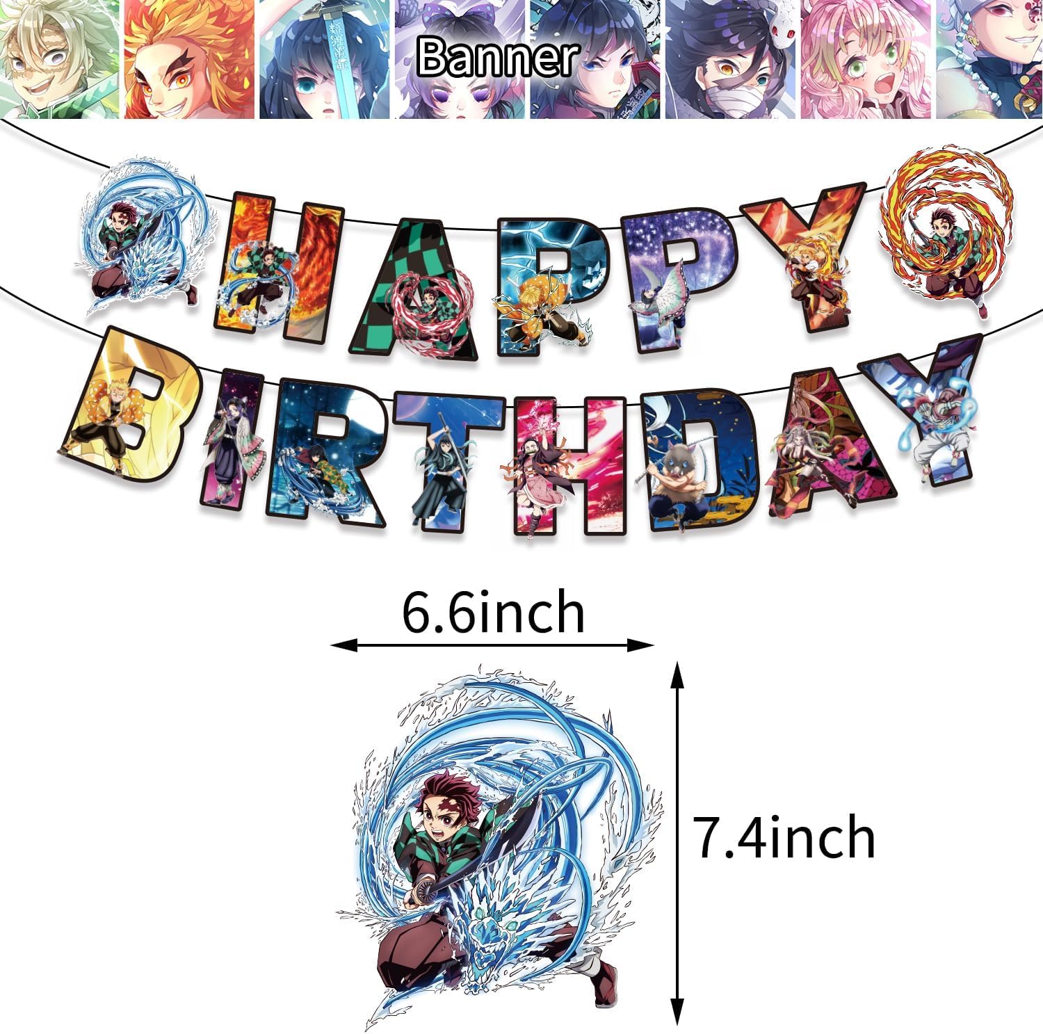 K Pop Demon Hunters Birthday Decorations Buy Wuuyaa Demon Slayer Happy ...
