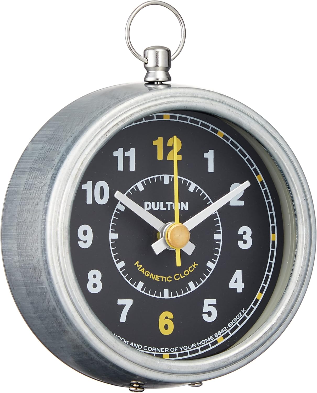 Amazon.com: Dulton H20-0244ROBK Magnetic Clock, Round, Black, Small ...