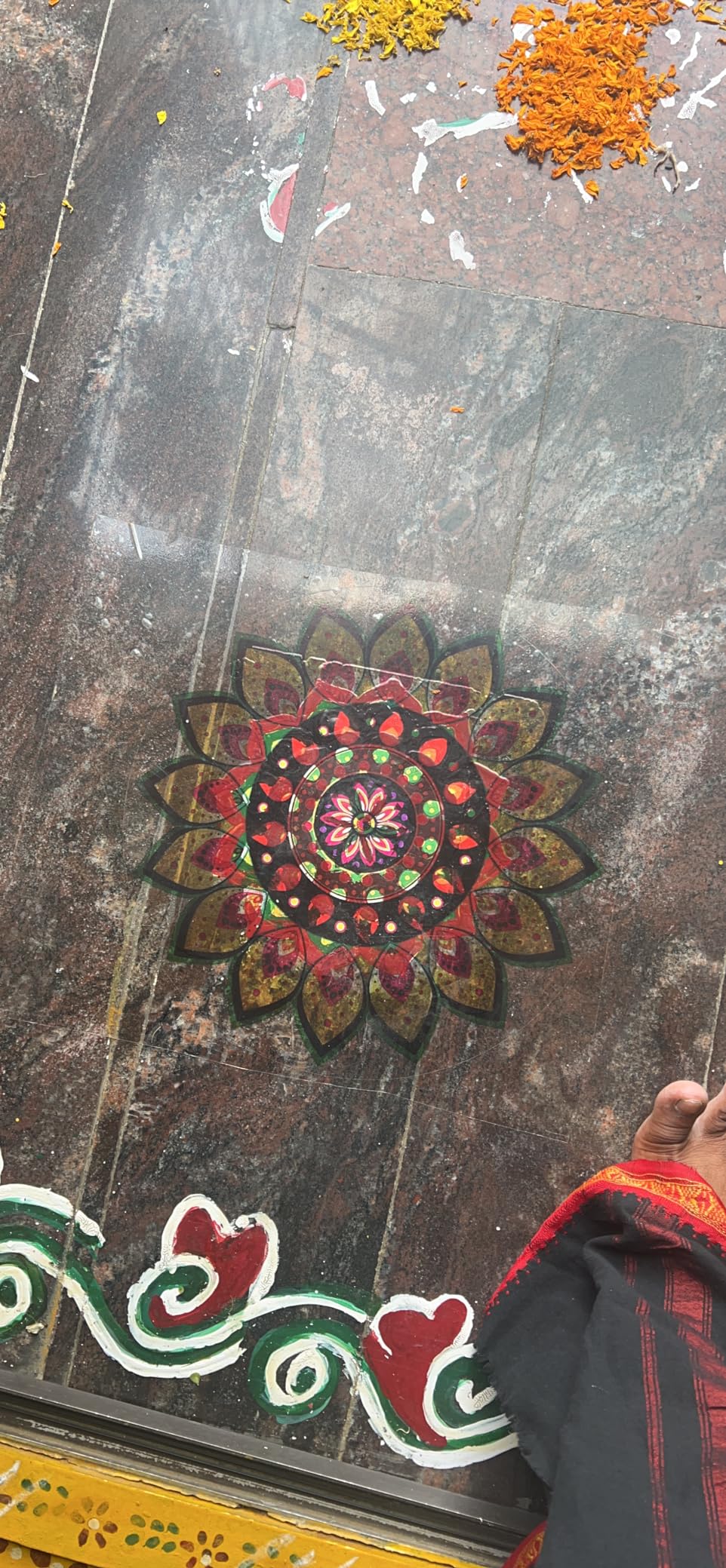 Buy BDM WALLPAPER Vinyl Bdm Rangoli Sticker For Floor Decoration Diwali ...