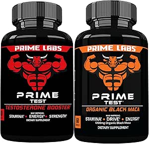 Amazon.com: Prime Labs Prime Test Testosterone Booster + Organic Black ...