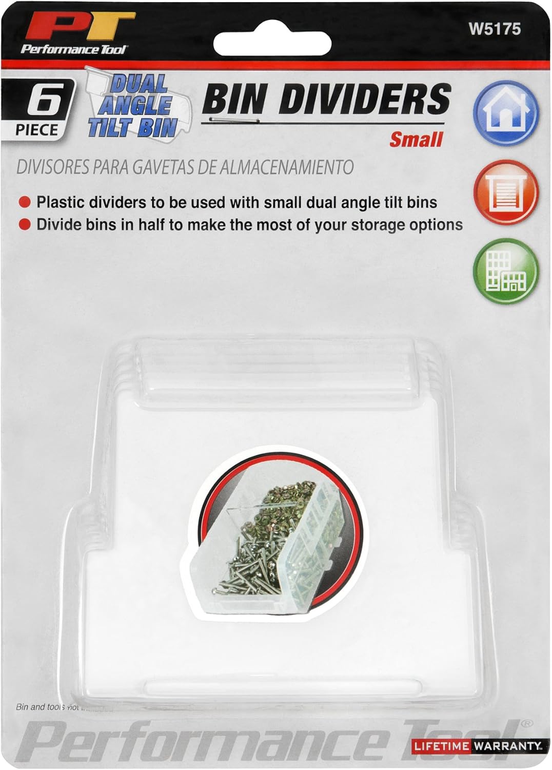 Amazon.com: Performance Tool W5175 6Pc Clear Parts Bin Dividers for ...