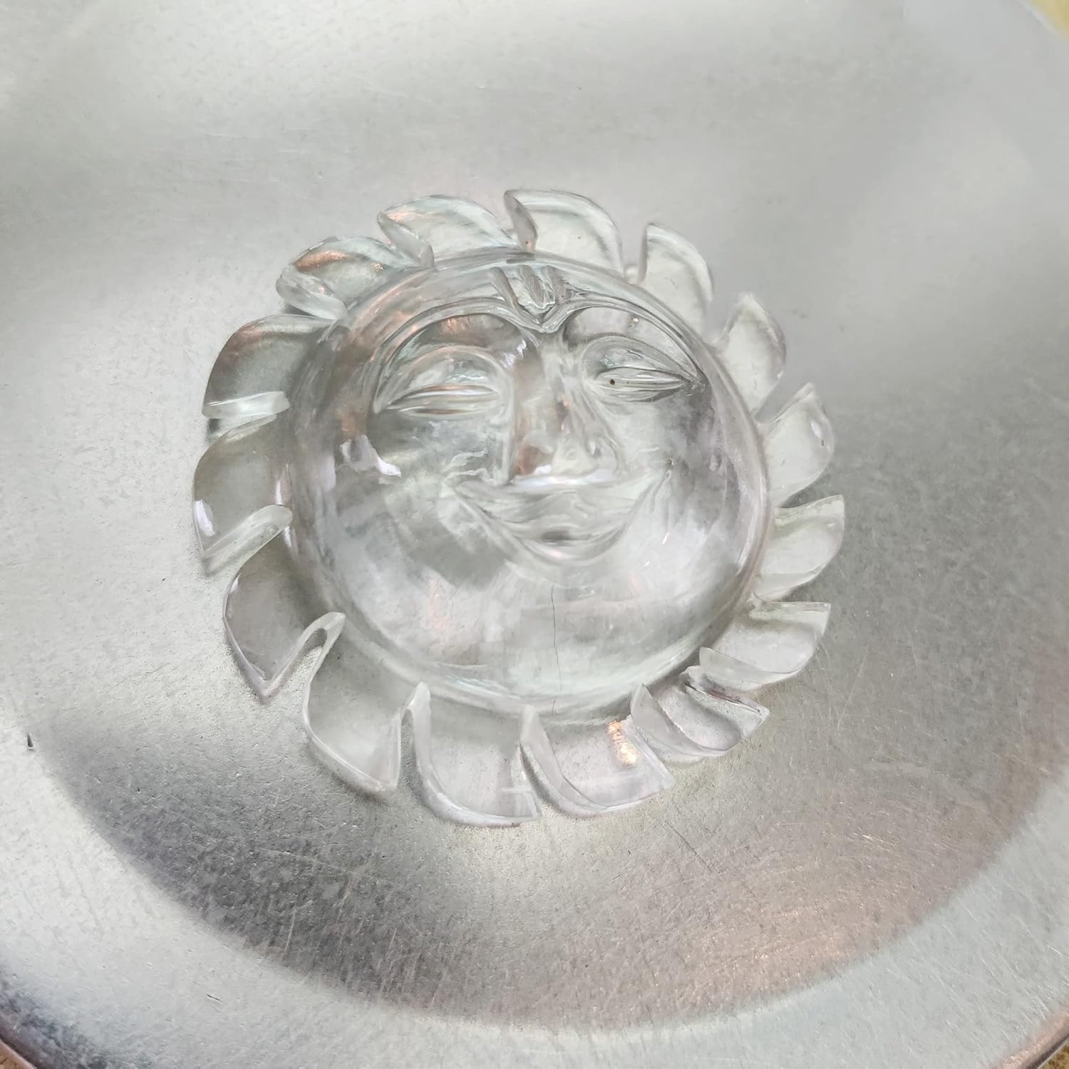 Buy Bombay_GEMS Natural Clear Crystal Quartz Sphatik Hand Carved Lord ...