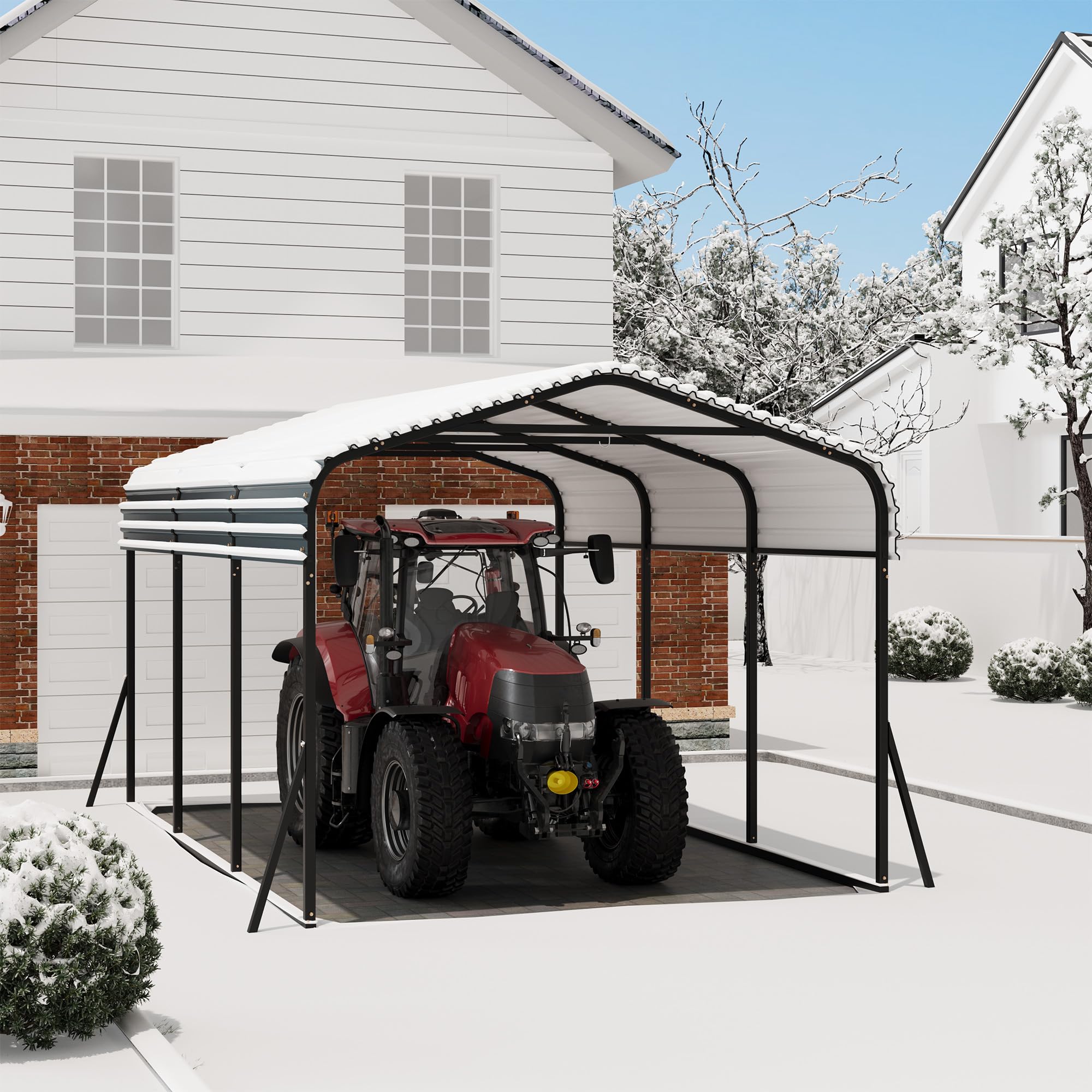 Small Metal Carport Kits Sojag Samara 12x20x7 Metal Carport Kit Gray