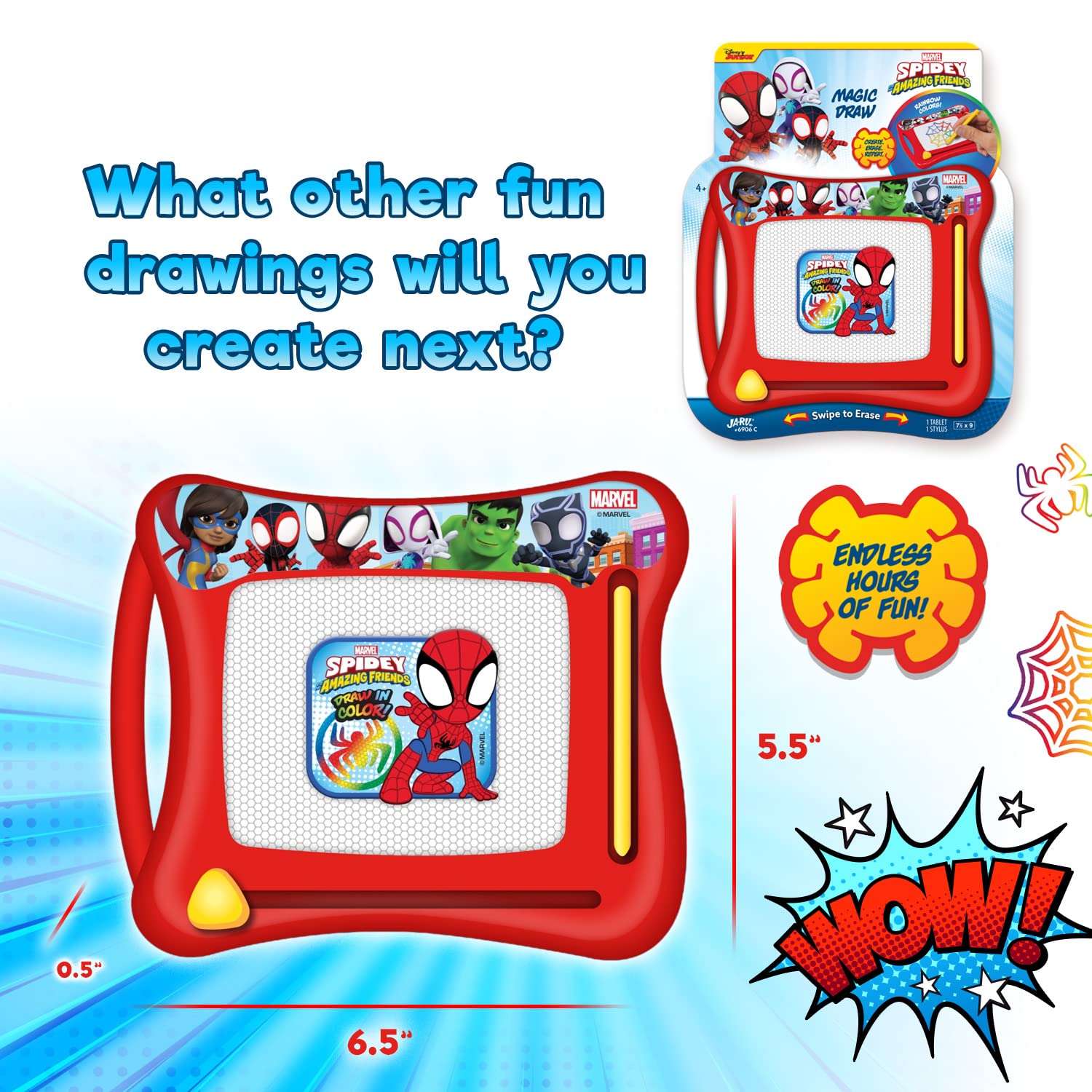 Snapklik.com : JA-RU Disney & Marvel Magnetic Drawing Board For Kids