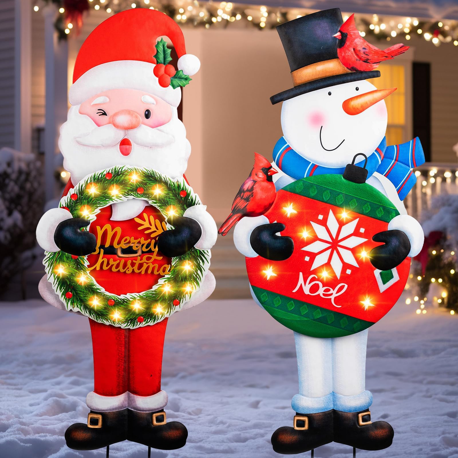 Amazon.com: LIGHTSHINE Metal Solar Christmas Decorations, 52 Inch Solar ...