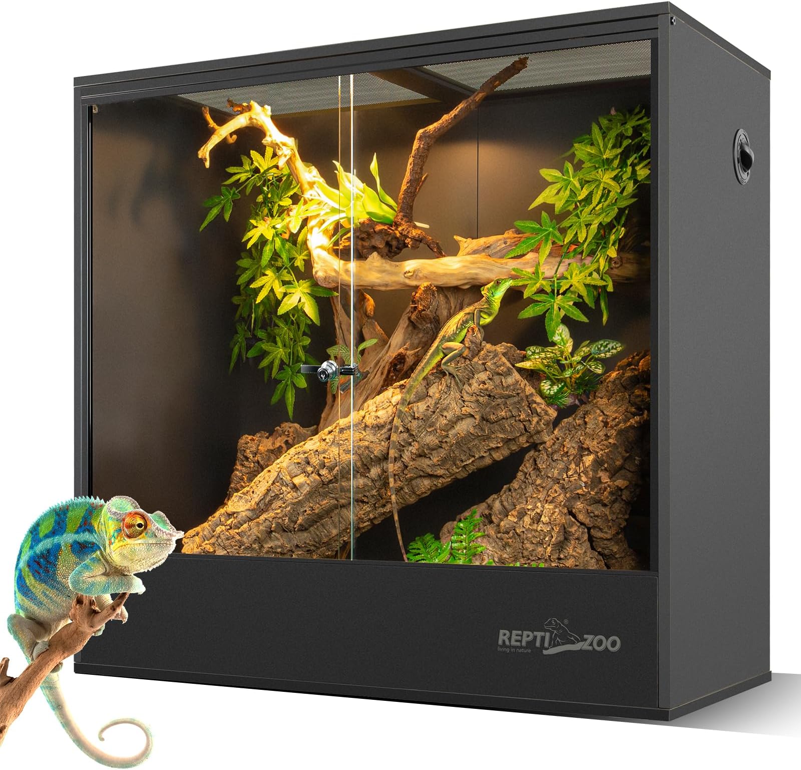 Amazon.com : REPTI ZOO 120 Gallon Reptile Terrarium - Aluminum Screen ...