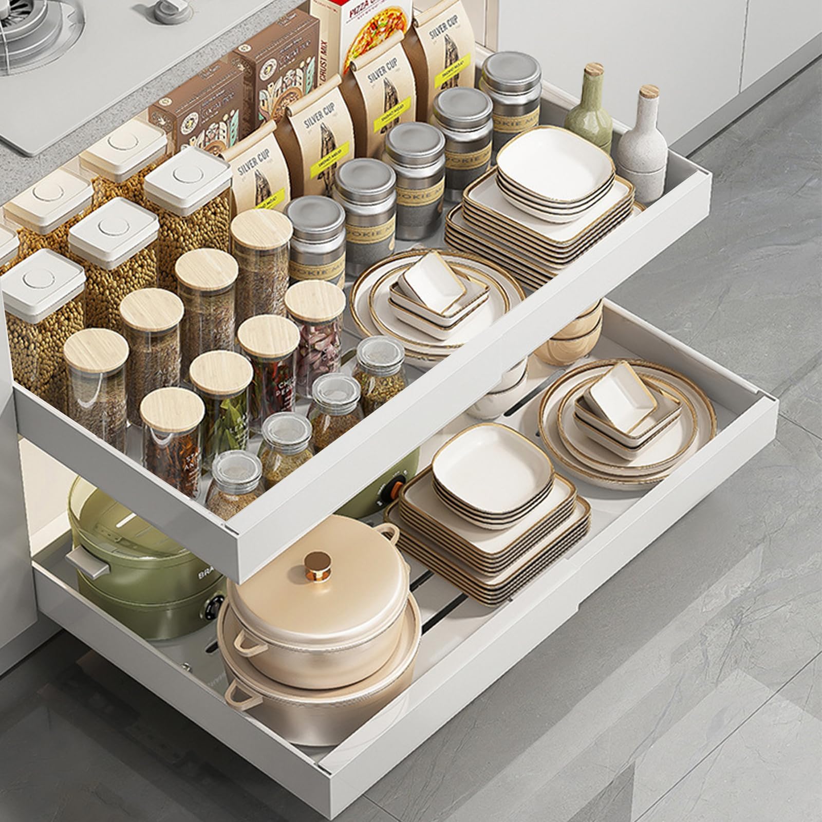 Amazon.com: LDXDRU Pull Out Cabinet Organizer, Expandable(7"-11") Slide ...