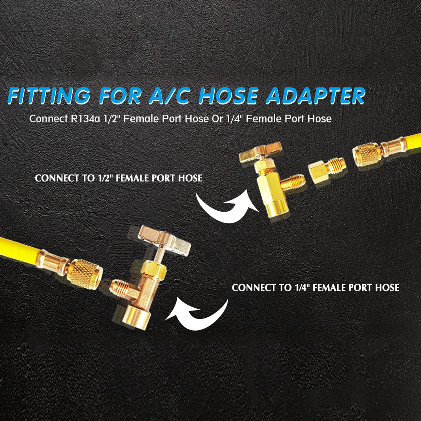 R134a Can Tap Kit - Self-Sealing & Puncture Style Refrigerant Valves ...