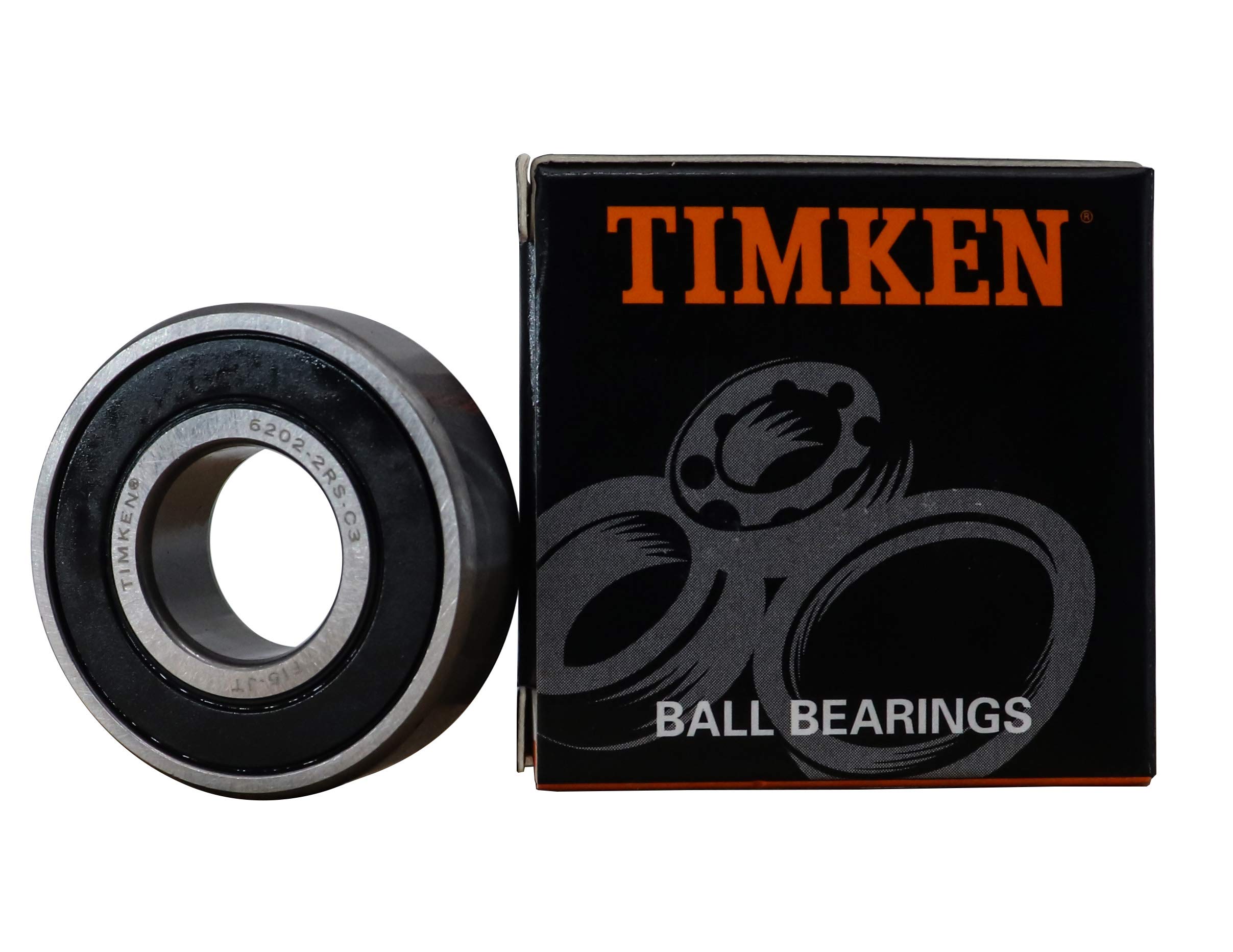 TIMKEN 6202-2RSC3 2 Pcs Double Rubber Seal Bearings 15x35x11mm, Pre ...