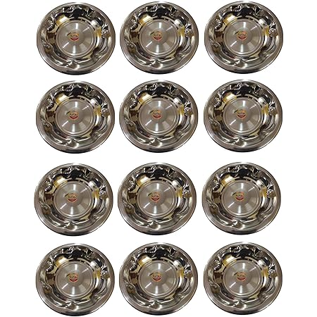 Buy HomeDecorax Traders 100% Stainless Steel Small 6 Inch Katori Plate ...