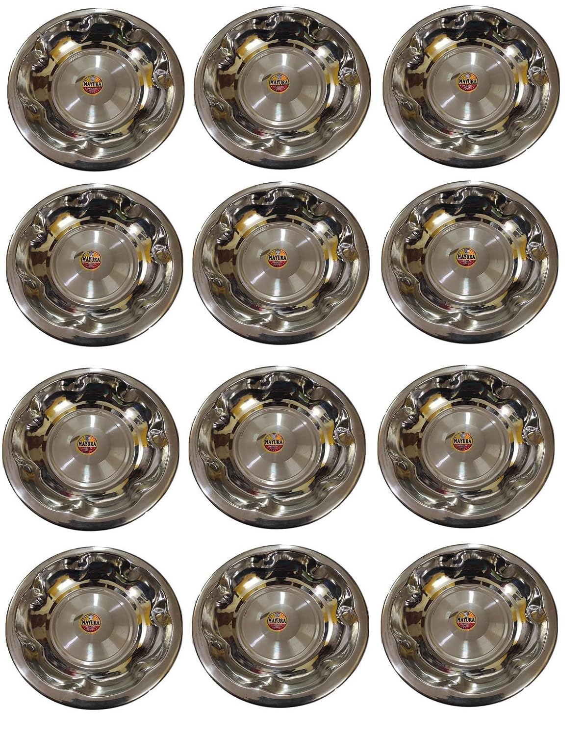 Buy HomeDecorax Traders 100% Stainless Steel Small 6 Inch Katori Plate ...