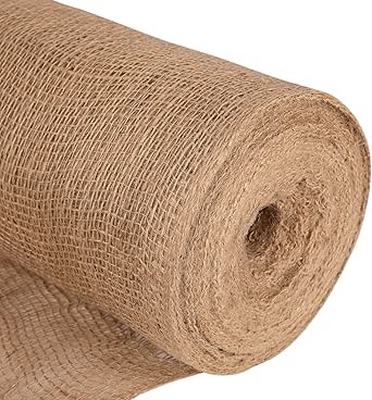 Frost Hessian Fabric Roll - Burlap Material for Upholstery & Garden ...
