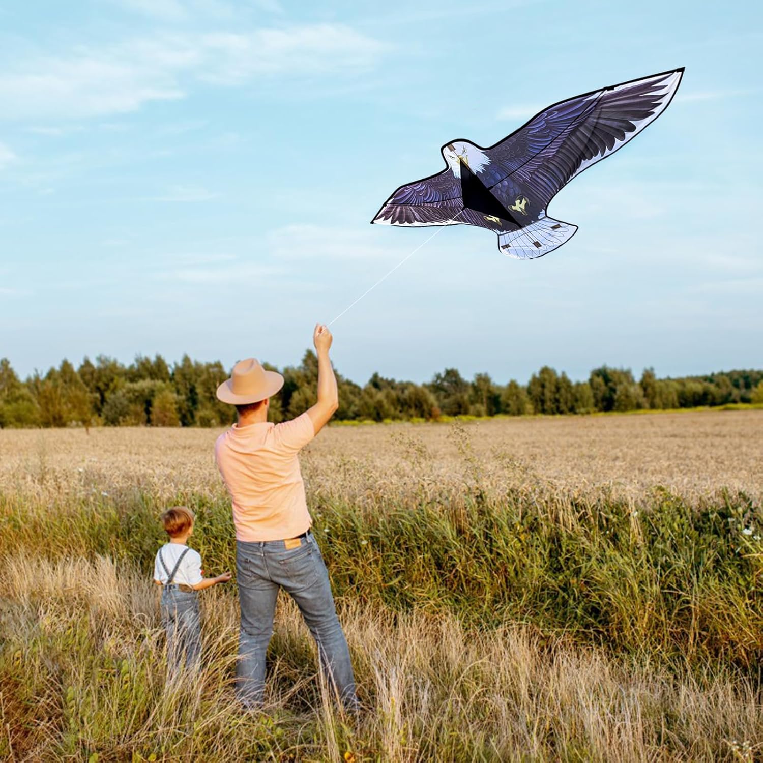 Simxkai Large Airplane Kite & Bald Eagle Huge Kite,Beach Kite for ...