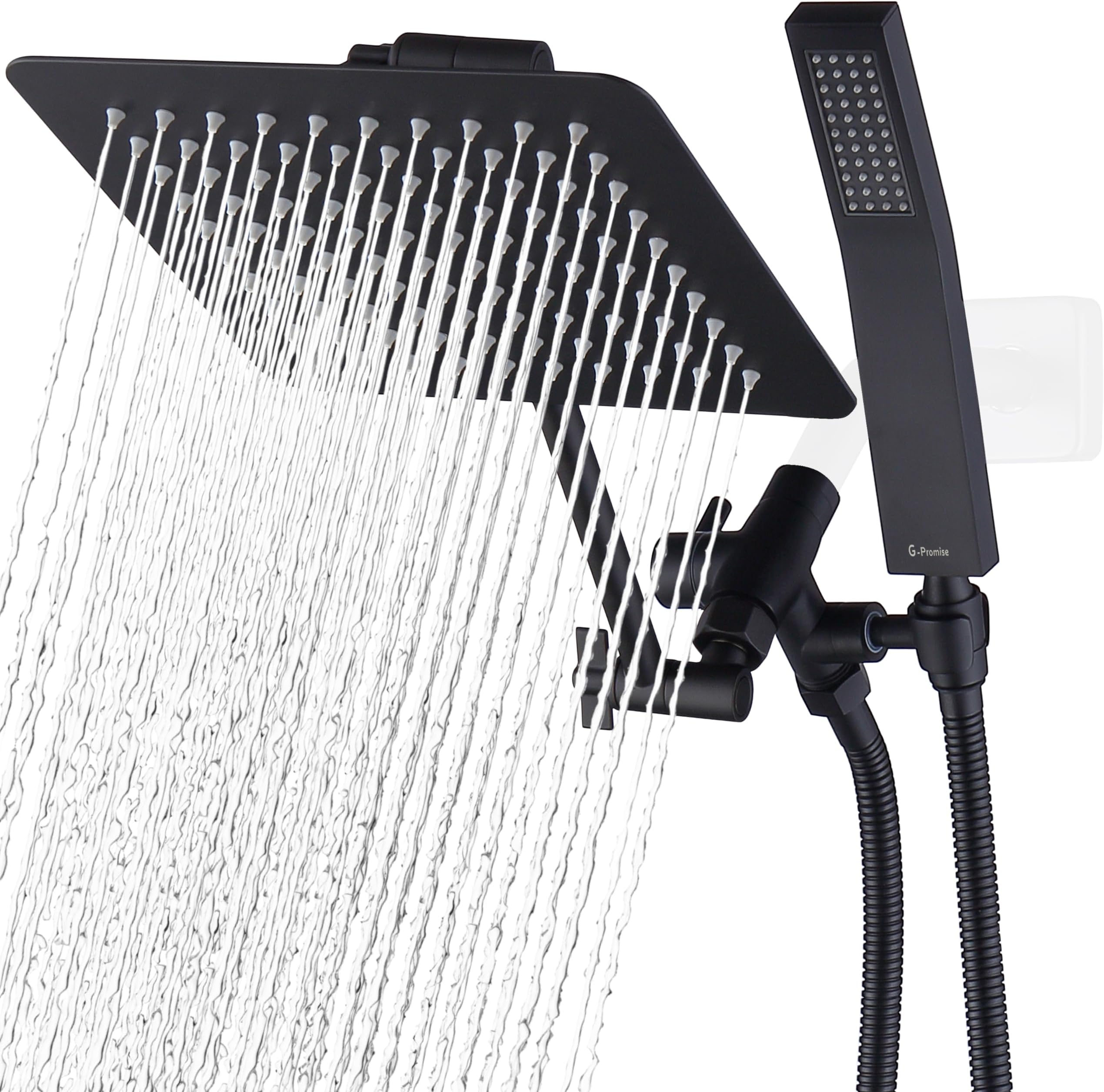 Shower Head Combo,10 Inch High Pressure Rain Shower Head with 11 Inch ...