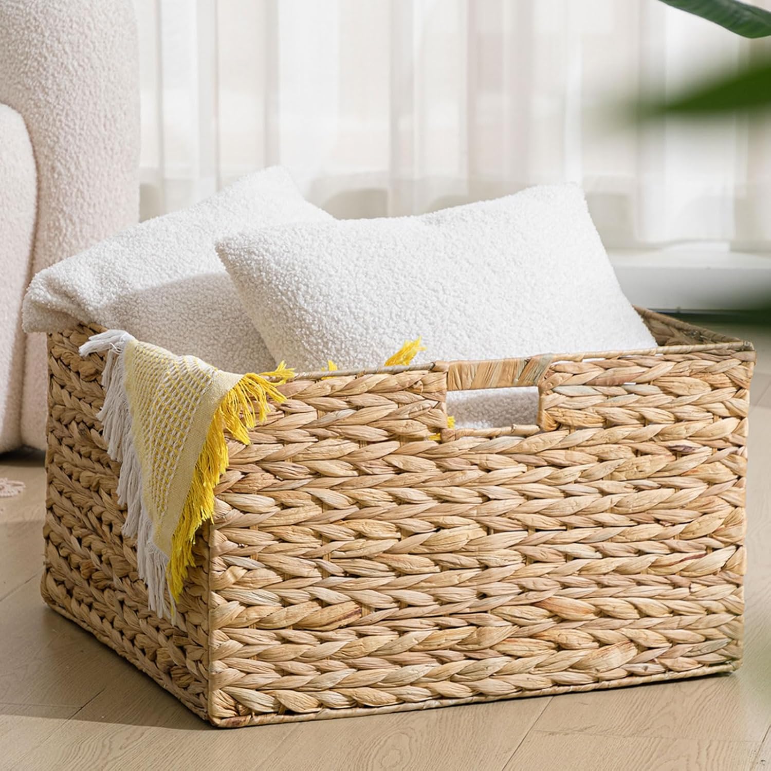 Amazon.com - XXXL Jumbo Foldable Wicker Basket,20‘' x 20‘' x 12‘' Extra ...