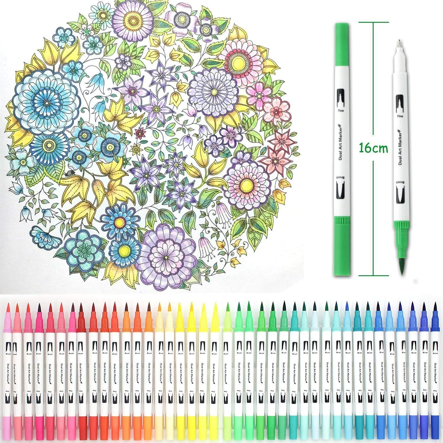Buy 72 Colouring Pens Felt Tip Pens Art Watercolour Brush Pens Tip And buy-72-colouring-pens-felt-tip-pens-art-watercolour-brush-pens-tip-and