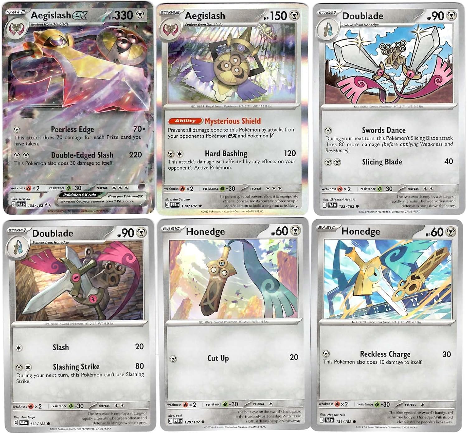 Amazon.com: Aegislash ex - 135/182 - Paradox Rift - Double Rare ...