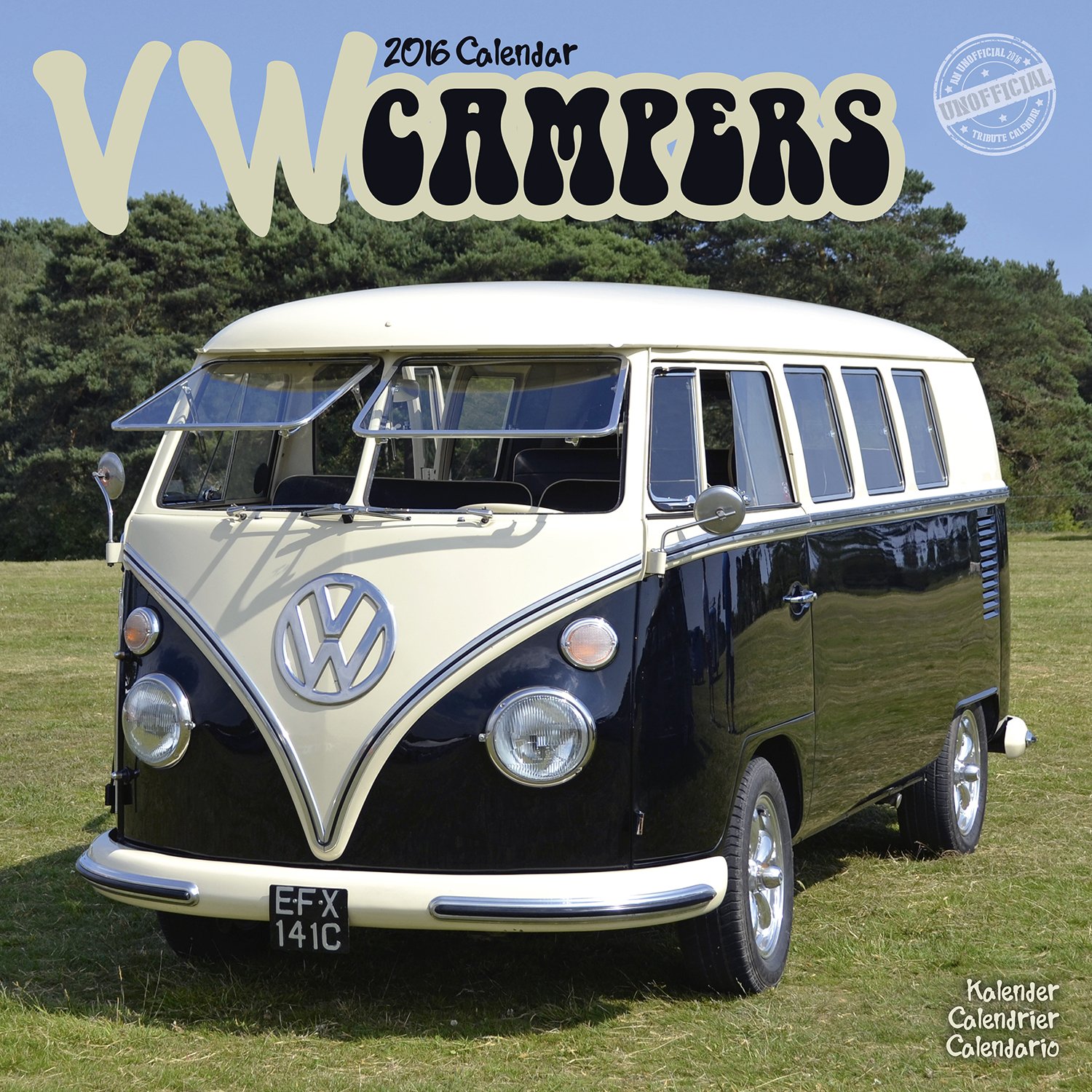 VW Campers Calendar- 2016 Wall calendars - Car Calendar - Automobile ...