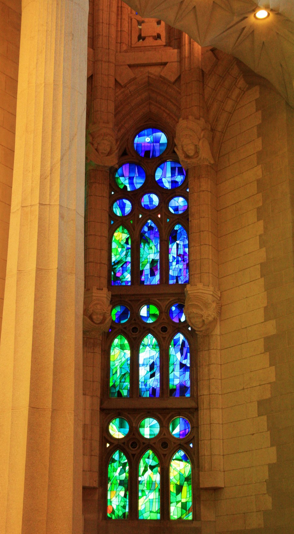 Spanish Arched Window Stained Glasd