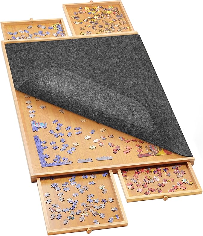 Amazon.com: 2000 Pieces Bamboo Jigsaw Puzzle Board Table - Puzzle Board ...