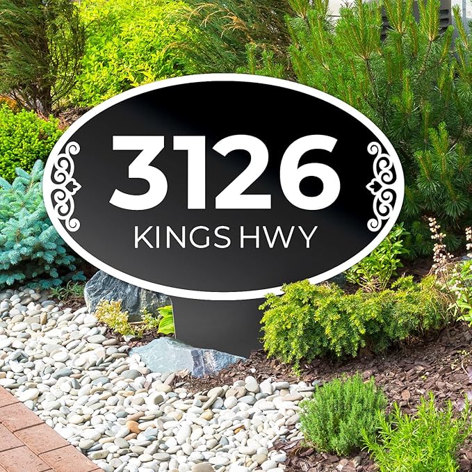 Amazon.com: Sigo Signs Custom House Address Yard, Lawn Arch Address ...