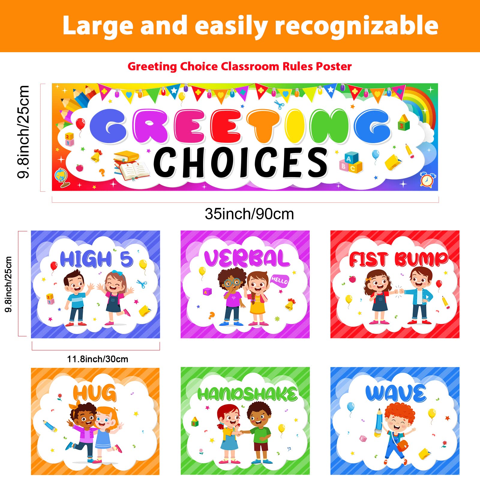 Tarjetas Ilustradas Con Reglas Del Aula