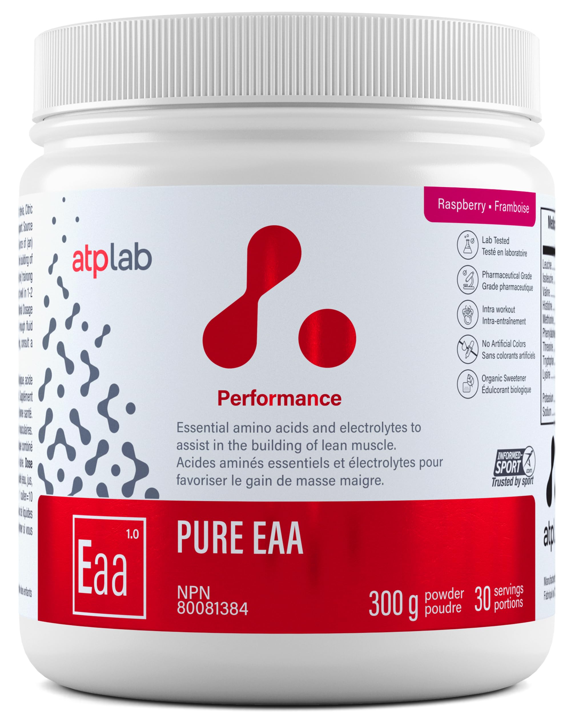 ATP LAB Pure EAA Powder, 300g - Raspberry Flavor - Complete 11 EAAs ...
