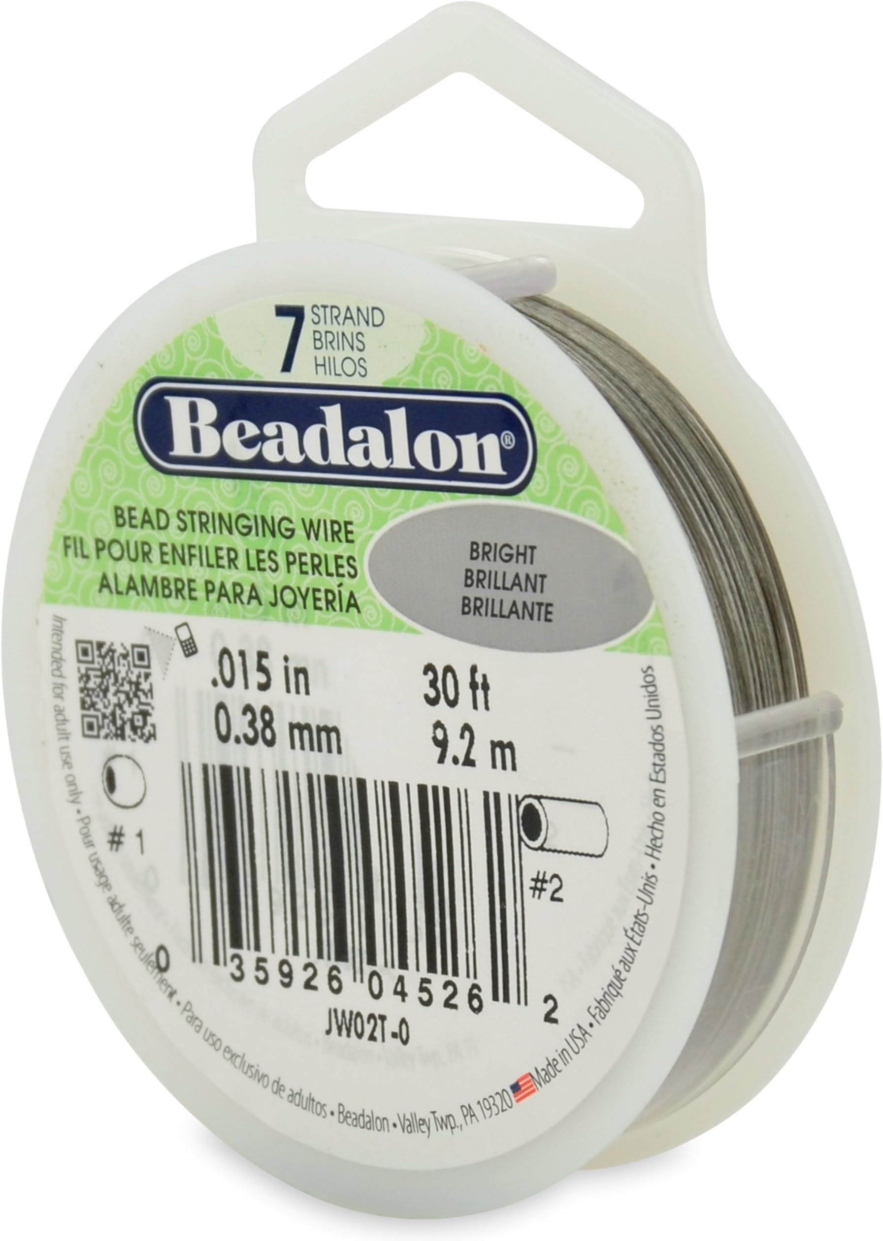 Amazon.com: Beadalon JW03T-1 100-Feet 7-Strand Stainless Steel Bead ...