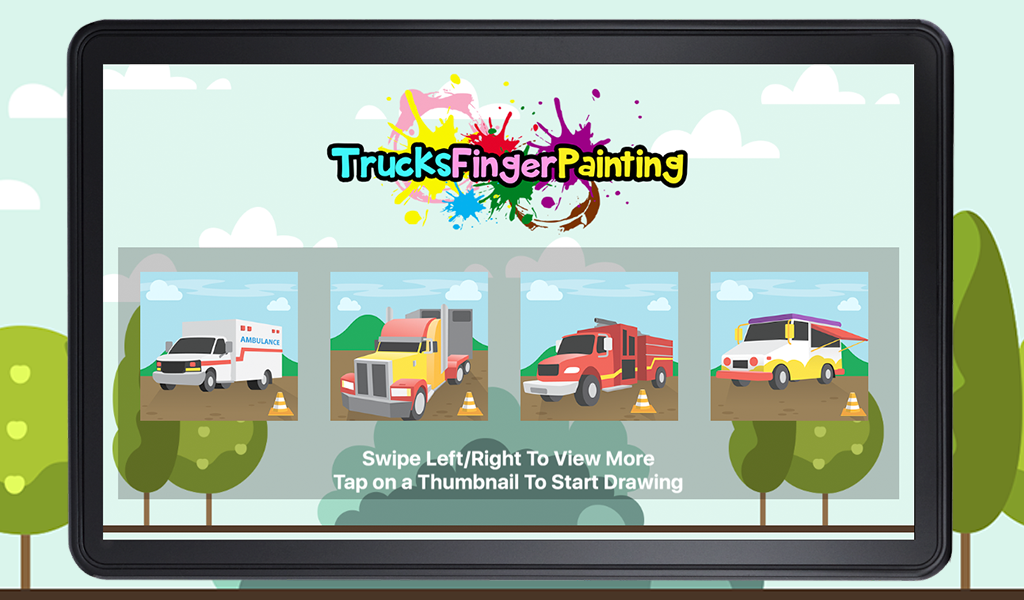 Trucks Finger Painting - App on Amazon Appstore