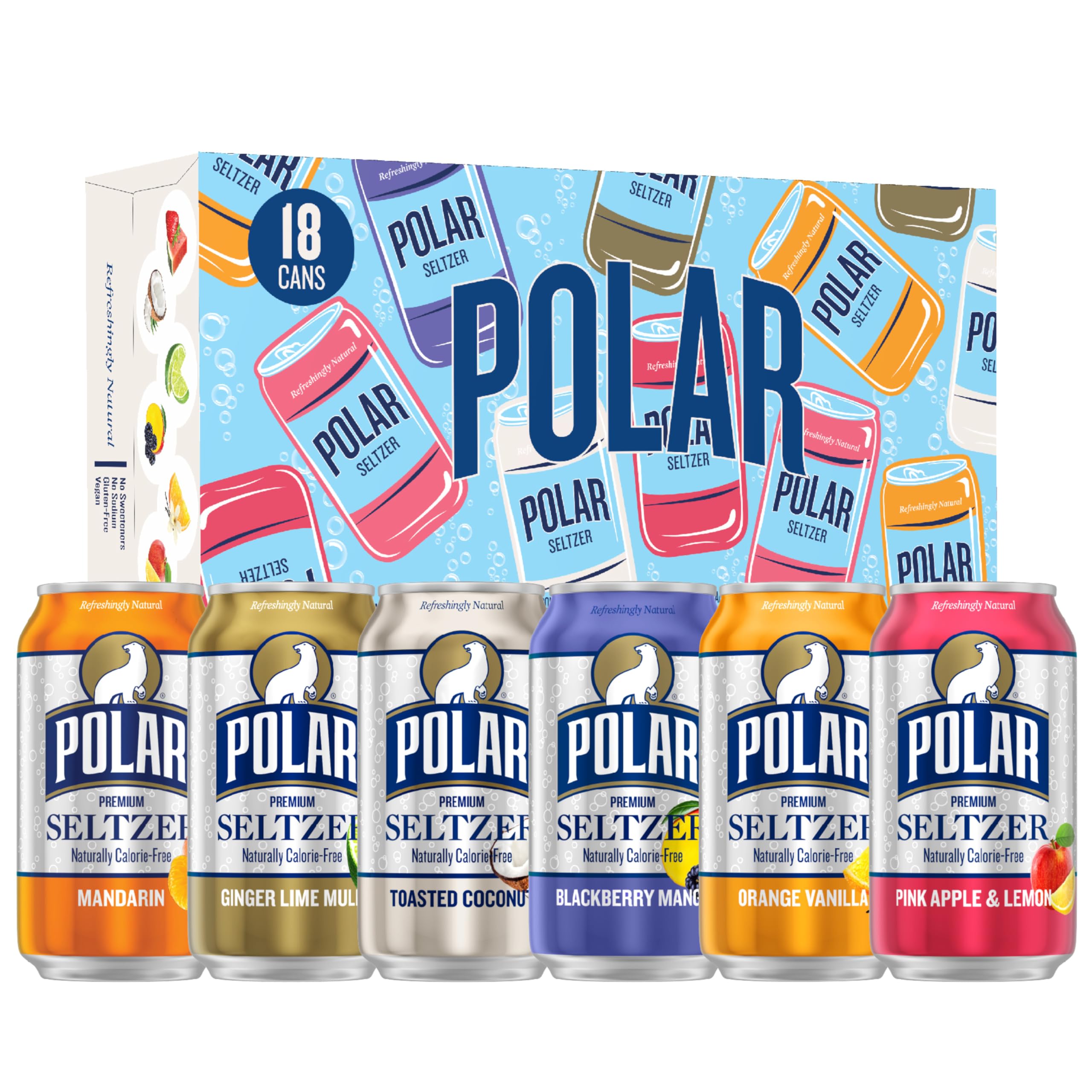 Snapklik.com : Polar Seltzer Water Sampler Variety Pack