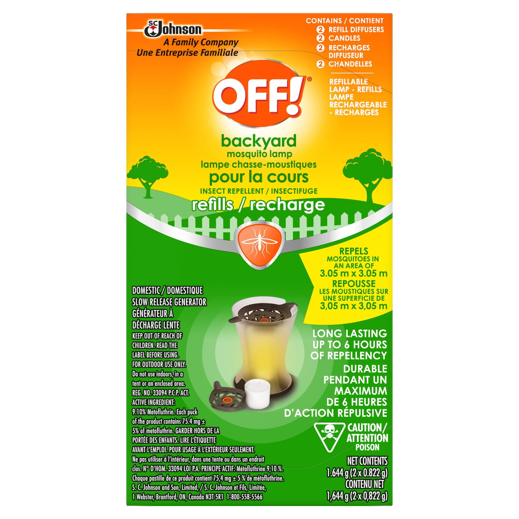 OFF! Backyard Mosquito Repellent Lamp Refills, Ideal for Camping and ...