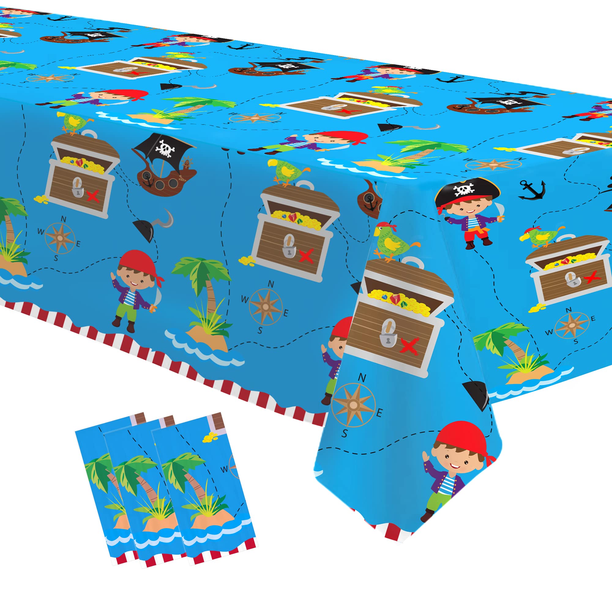 Amazon.com: APOWBLS Pirate Party Tablecloth Decorations Kids ...