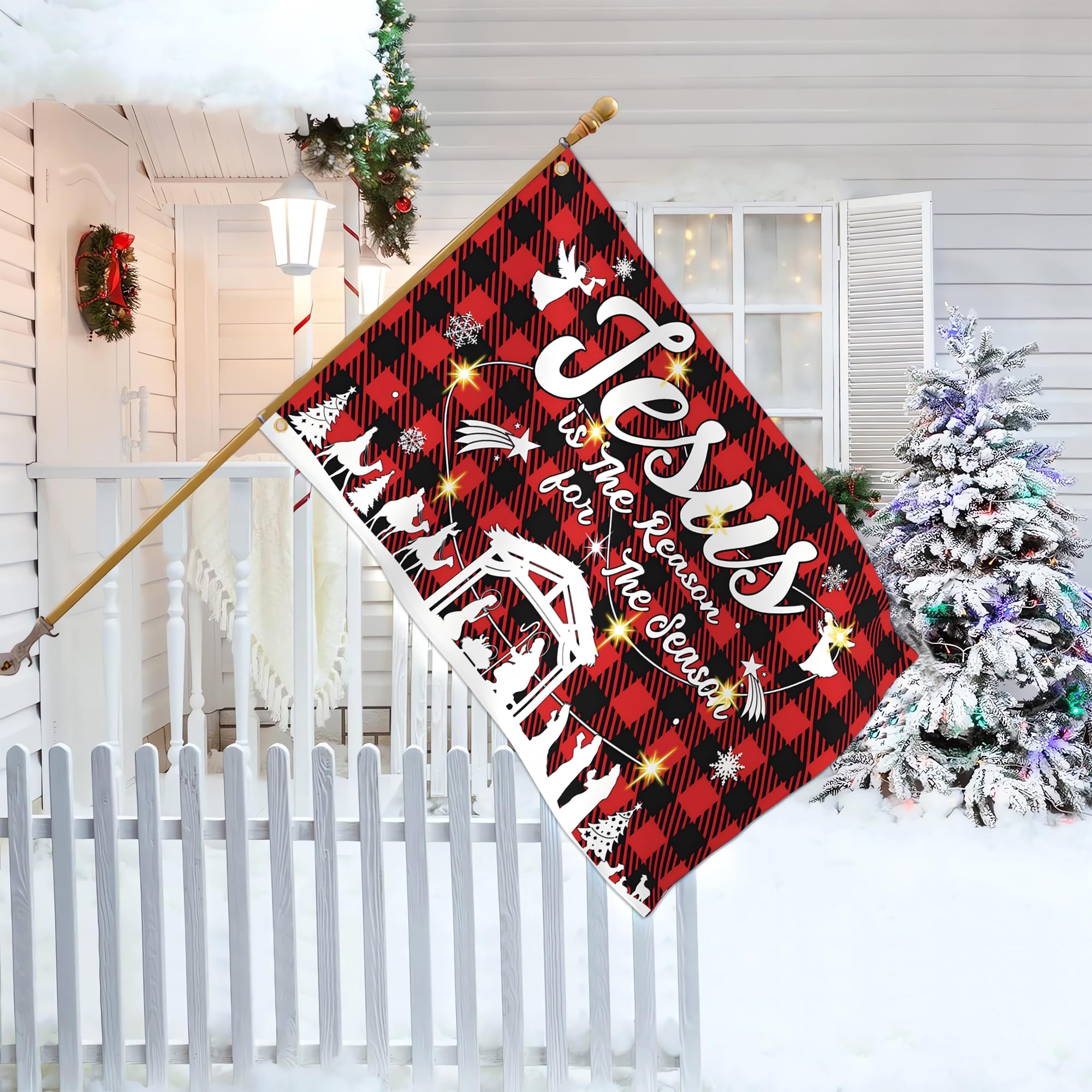 Snapklik.com : Jesus Is The Reason For The Season Flag 3x5 Ft Double ...
