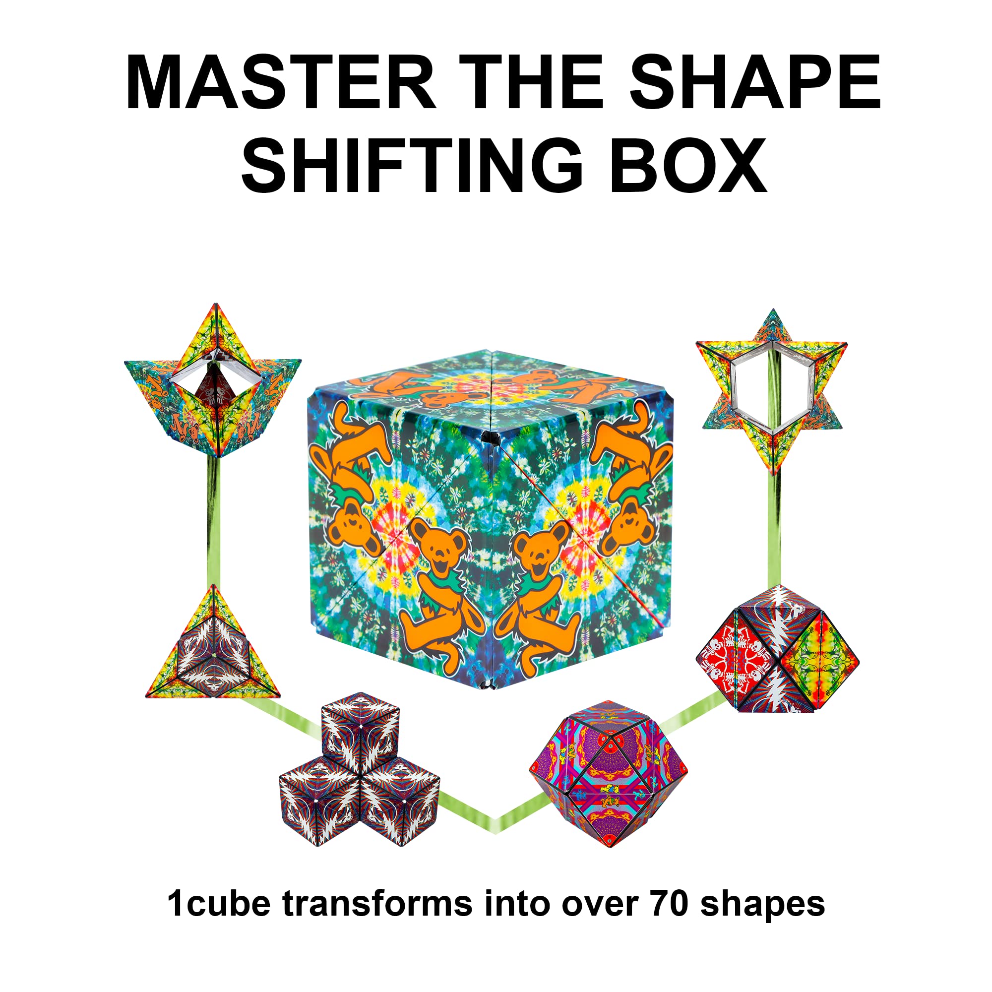 SHASHIBO Shape Shifting Box - Award-Winning, Patented Fidget Cube w/ 36 ...