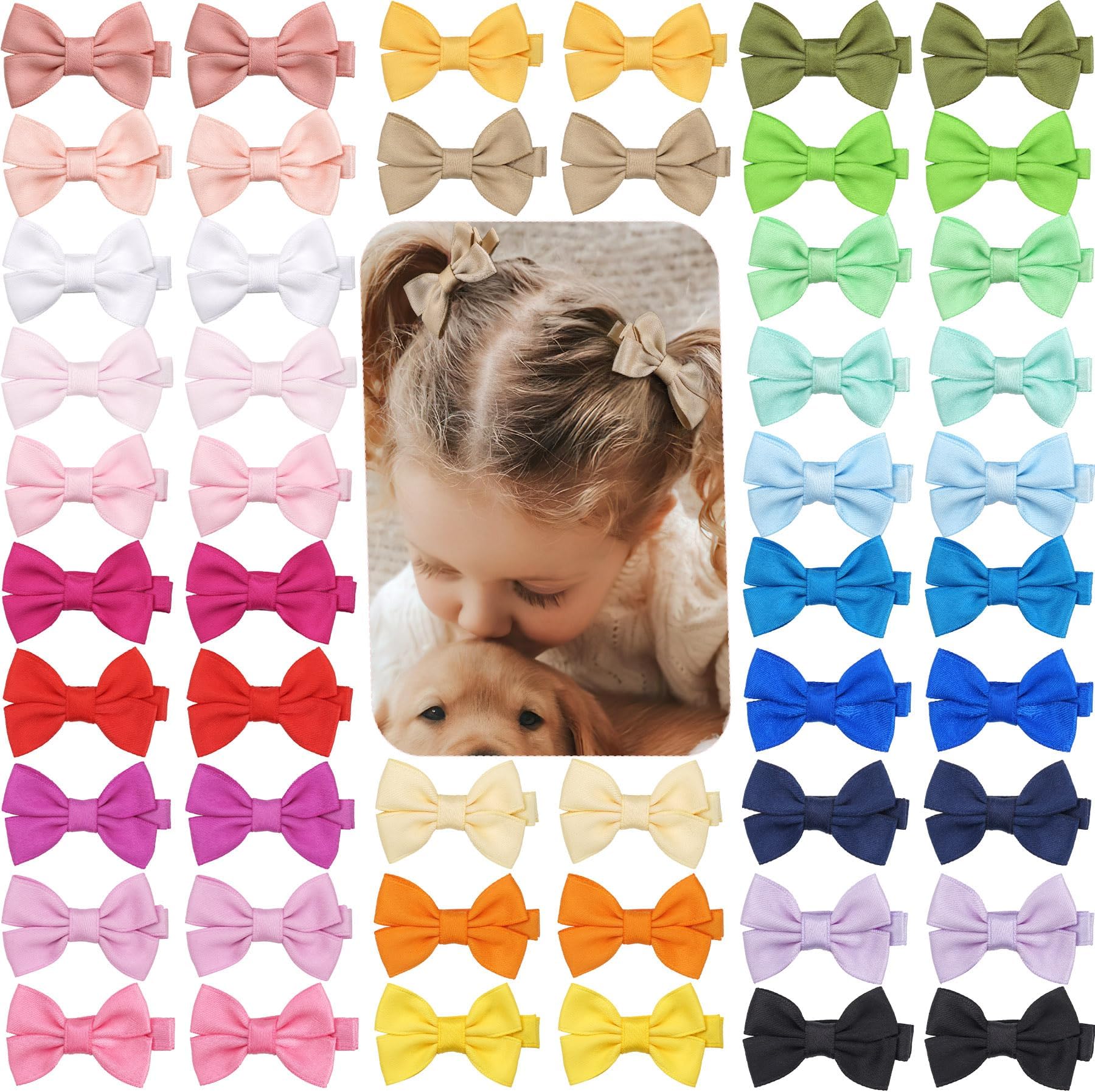 Amazon.com: 50PCS 2inch Baby Hair Clips - CÉLLOT Baby Girls Soft Cotton ...